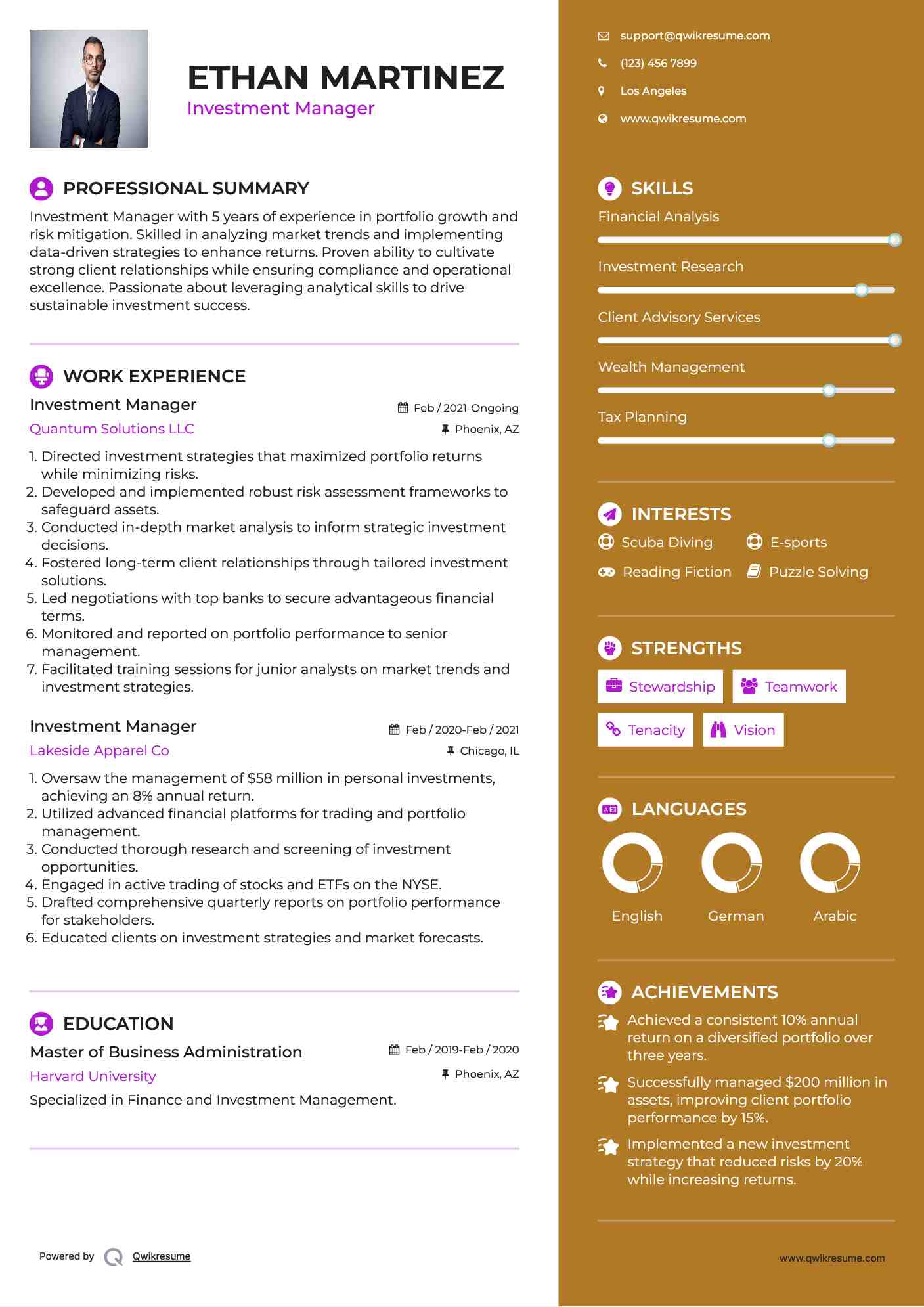 Investment Manager Resume Samples QwikResume Investment Manager Resume Samples QwikResume