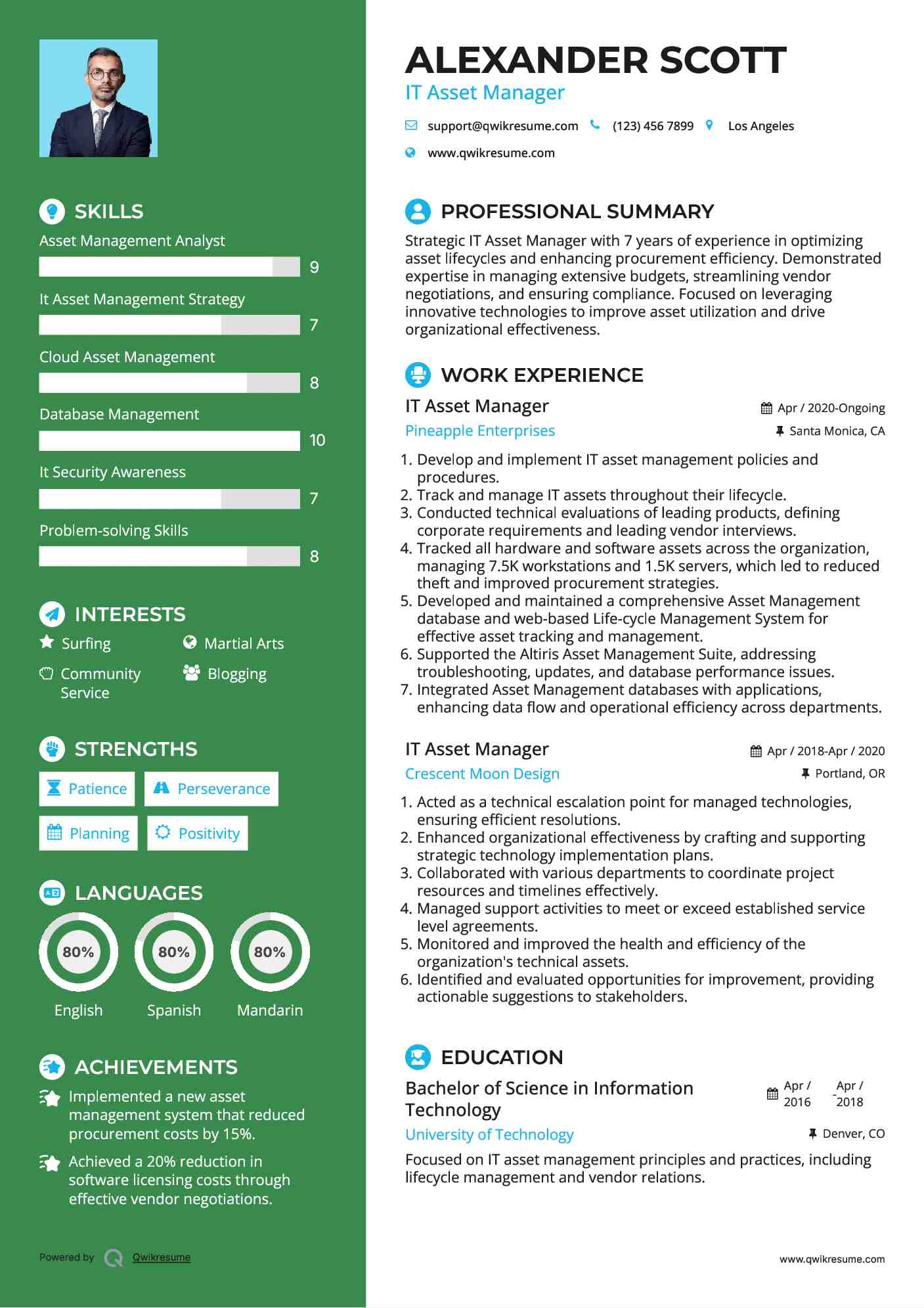 10 IT Asset Manager Resume Samples Templates For 2025