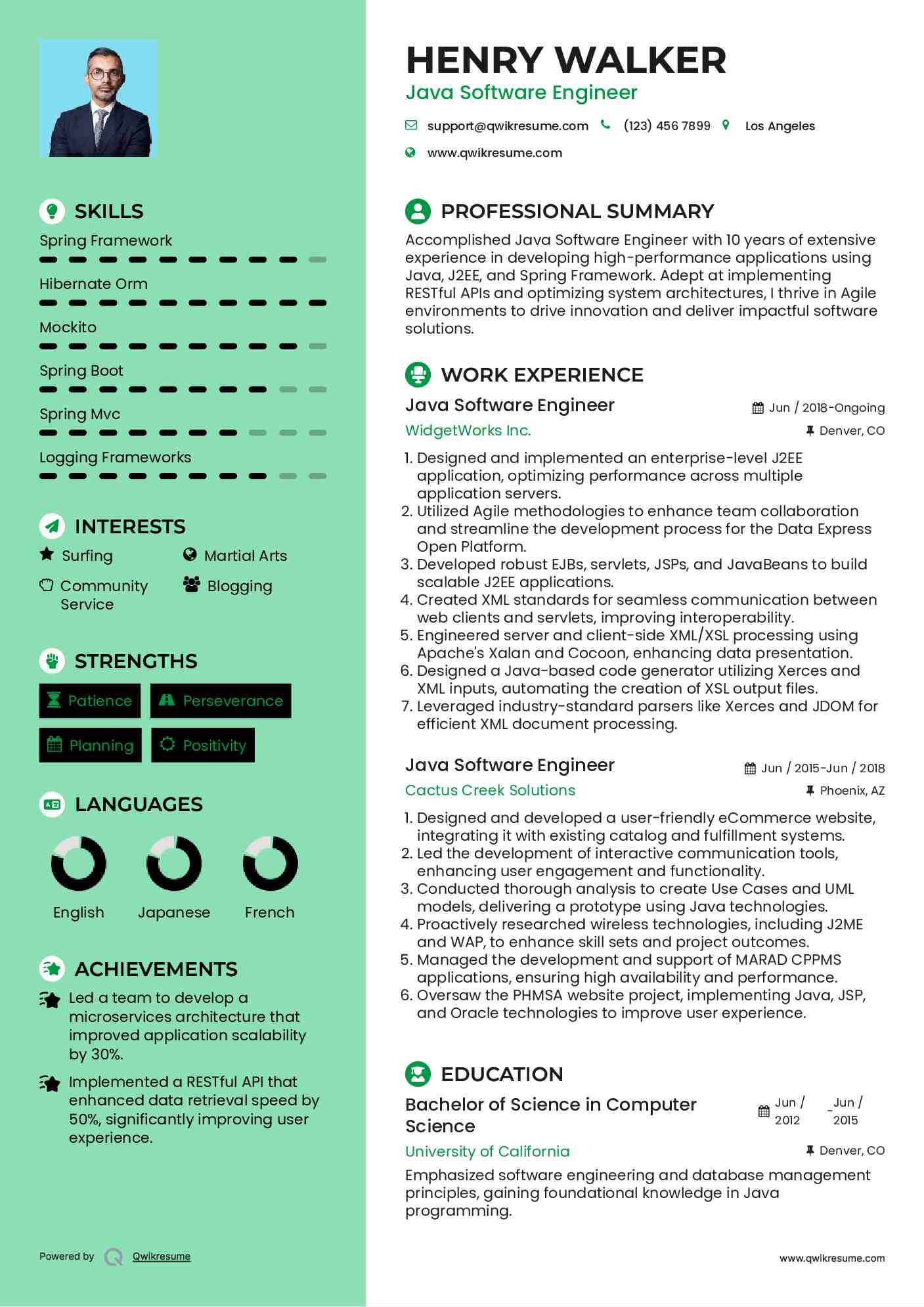 10+ Java Software Engineer Resume Samples & Templates for 2025