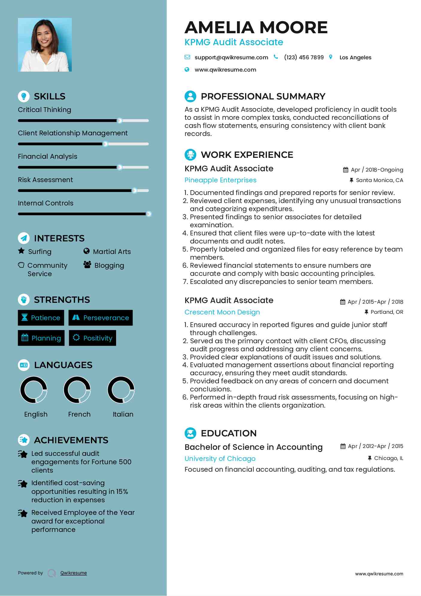 10+ KPMG Audit Associate Resume Samples & Templates for 2025