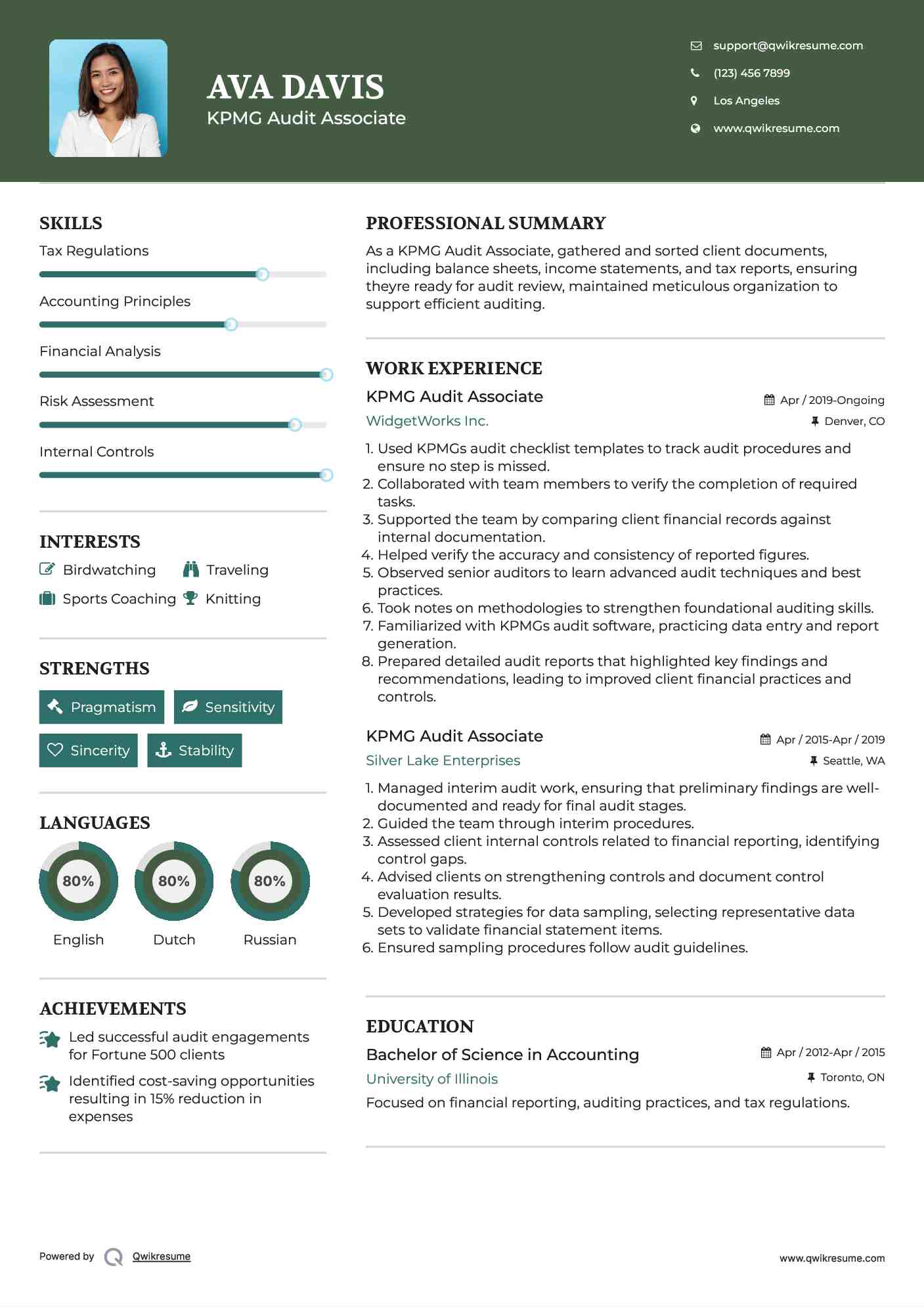 10+ KPMG Audit Associate Resume Samples & Templates for 2025