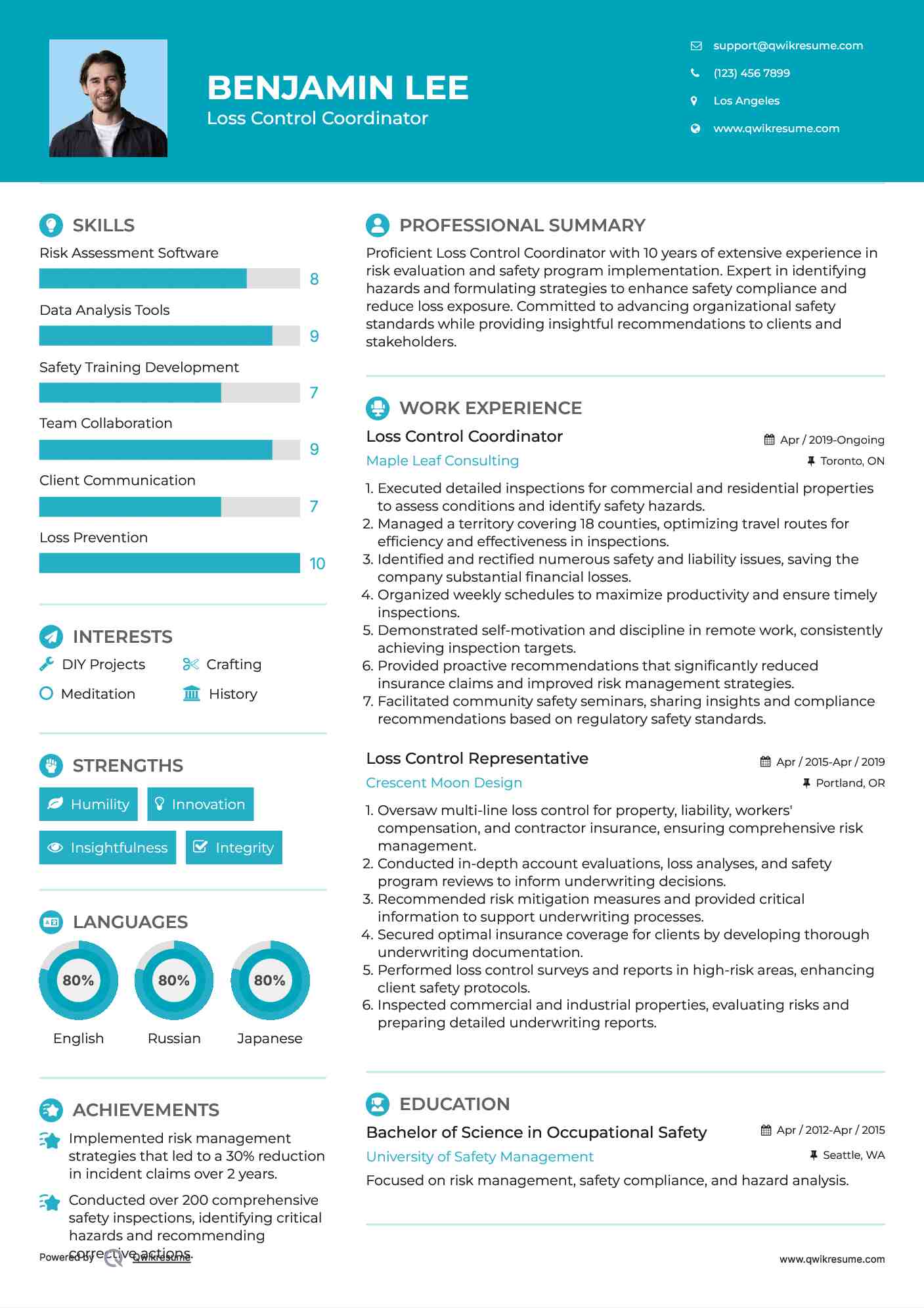 10 Loss Control Representative Resume Samples And Templates For 2025 