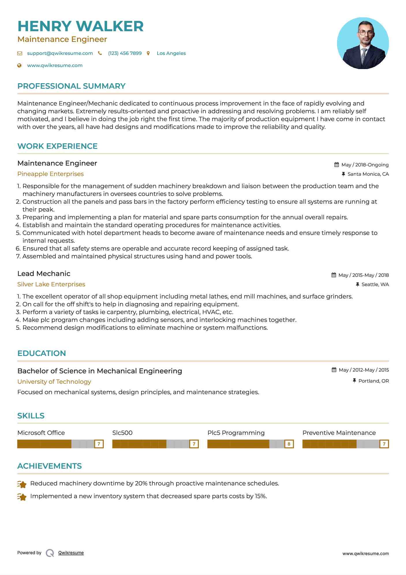 Aircraft Maintenance Engineer Cv