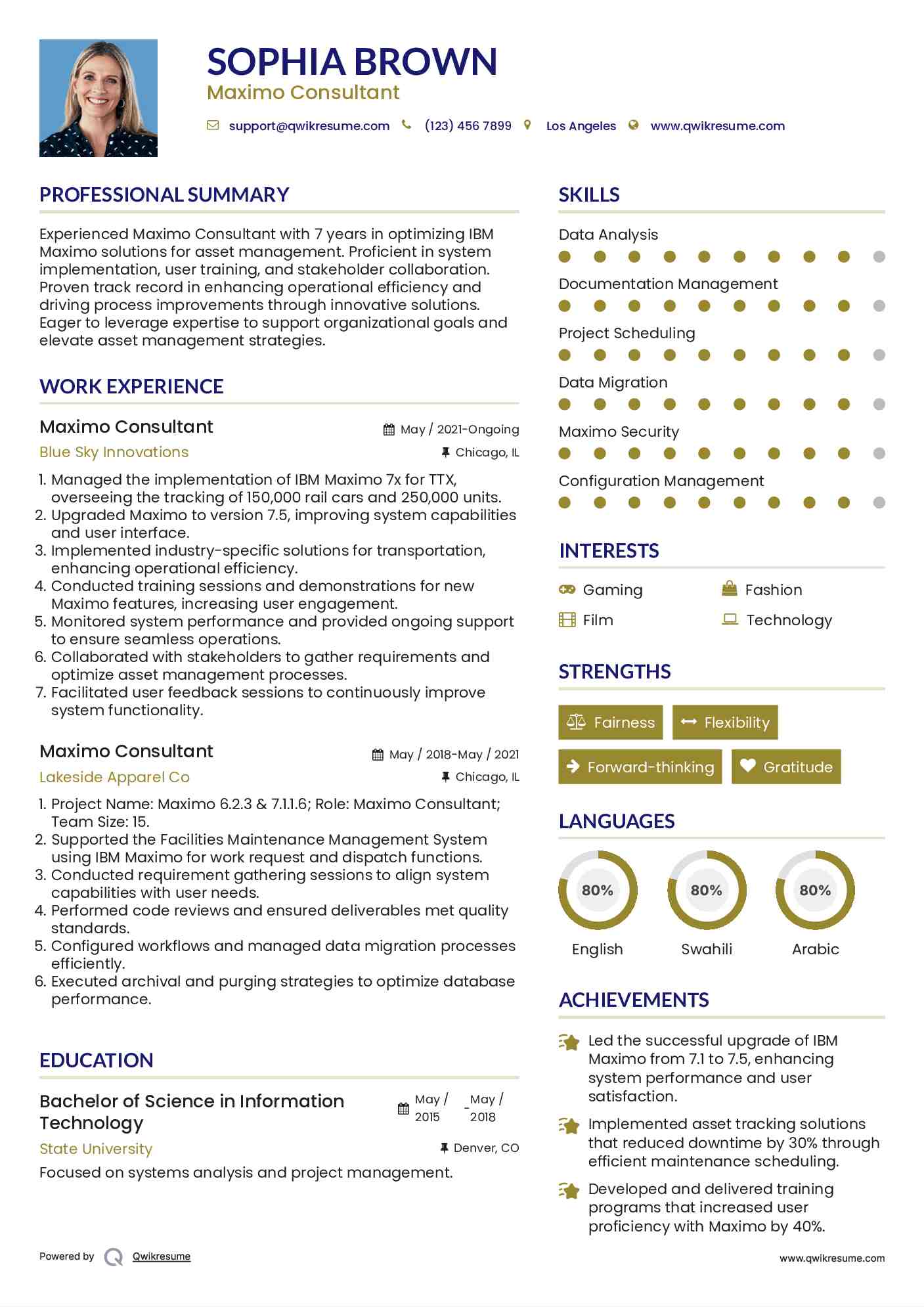 10 Maximo Consultant Resume Samples And Templates For 2025