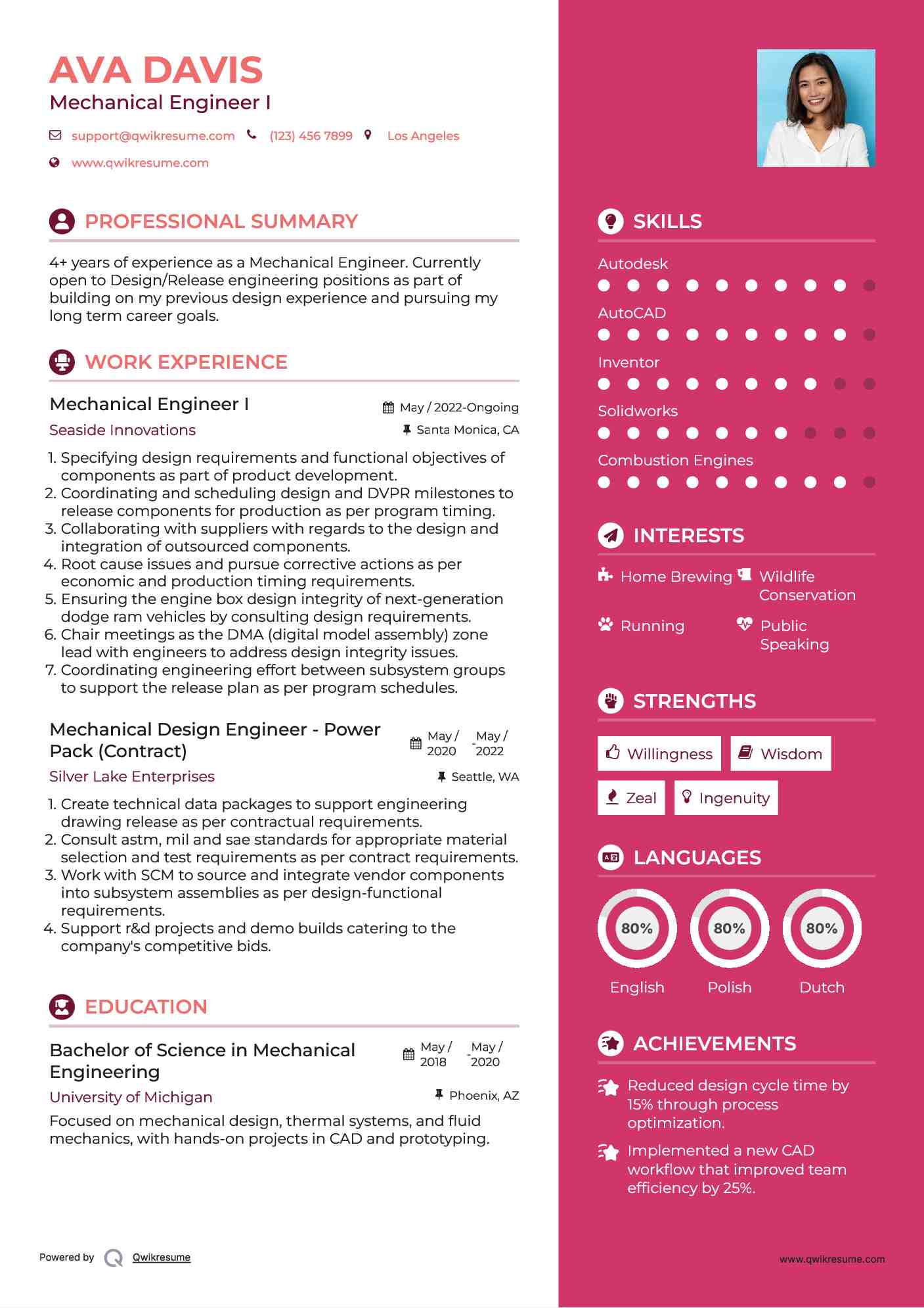 Sample Resume For Experienced Metallurgical Engineer Good Resume Examples