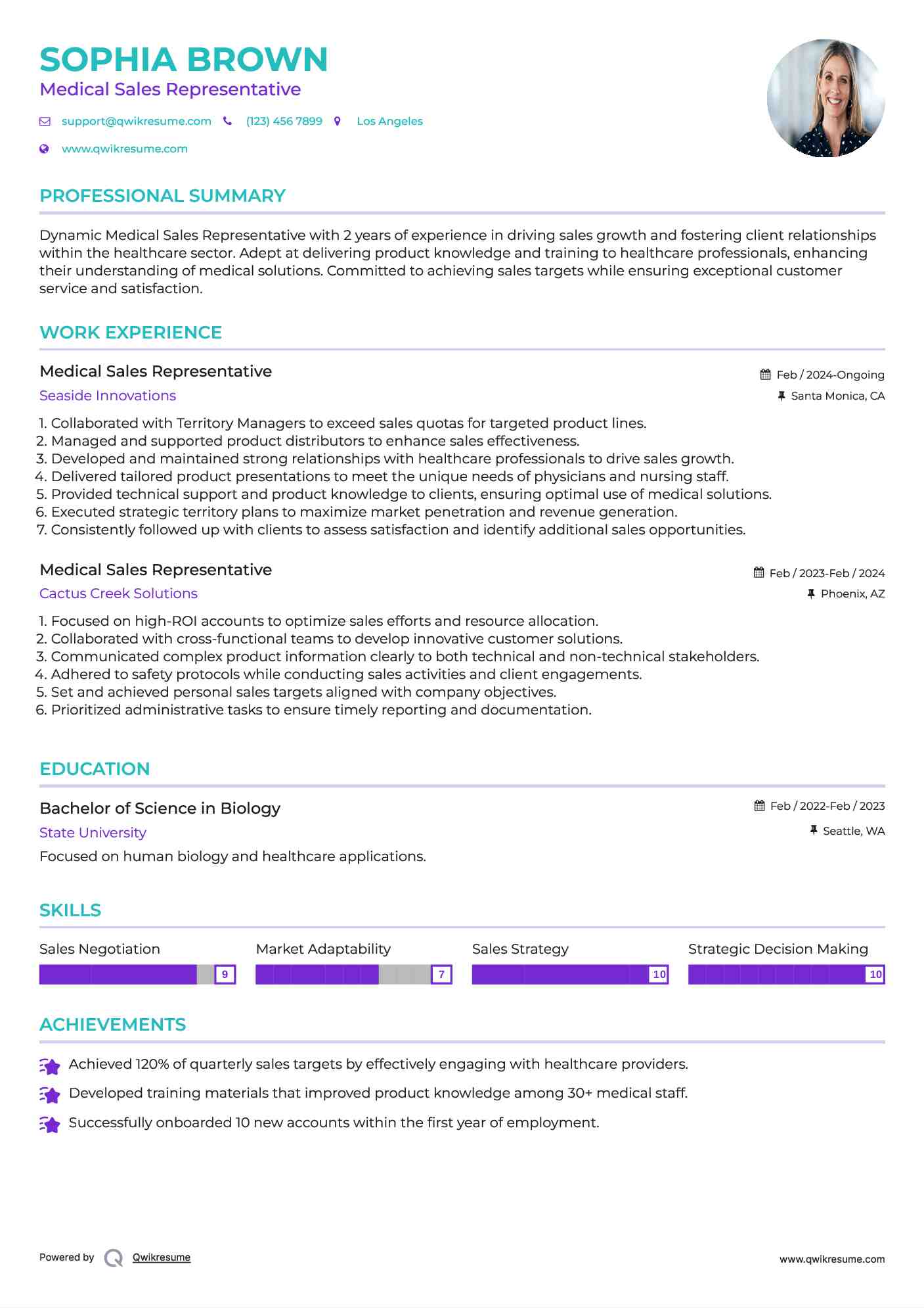 Medical Sales Rep Resume Mryn Ism