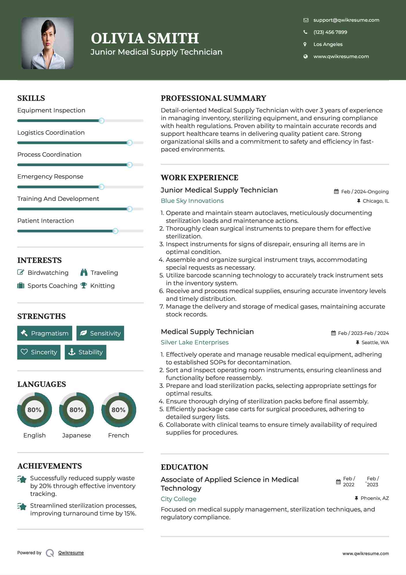 Medical Supply Technician Resume Samples QwikResume medical-supply-technician-resume-samples-qwikresume