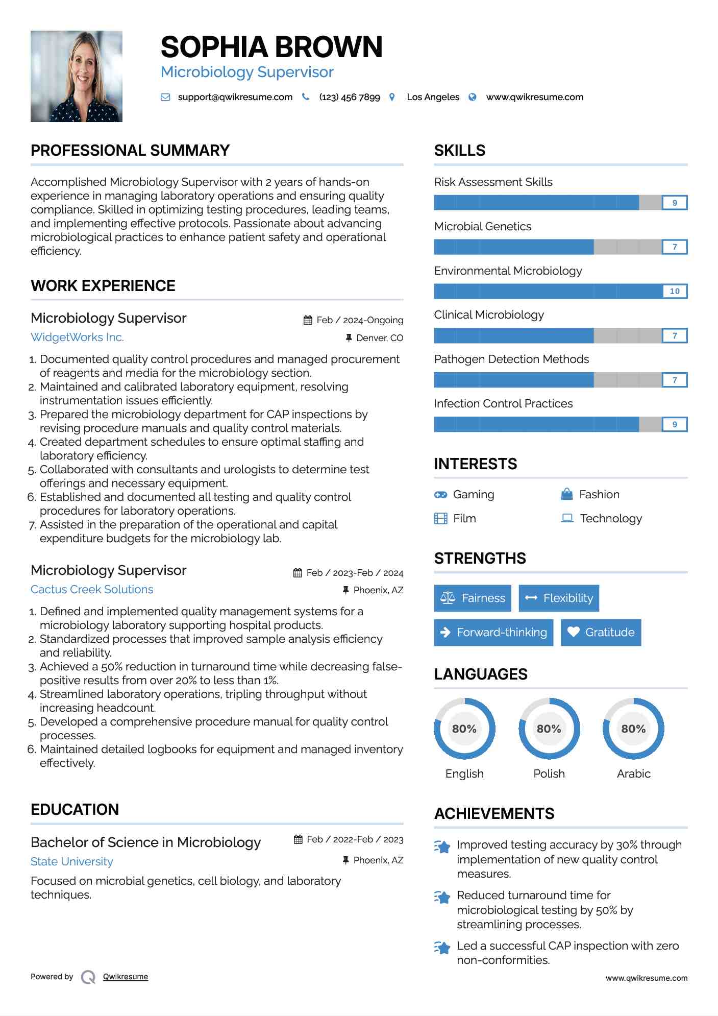 Microbiology Supervisor Resume Samples QwikResume microbiology-supervisor-resume-samples-qwikresume