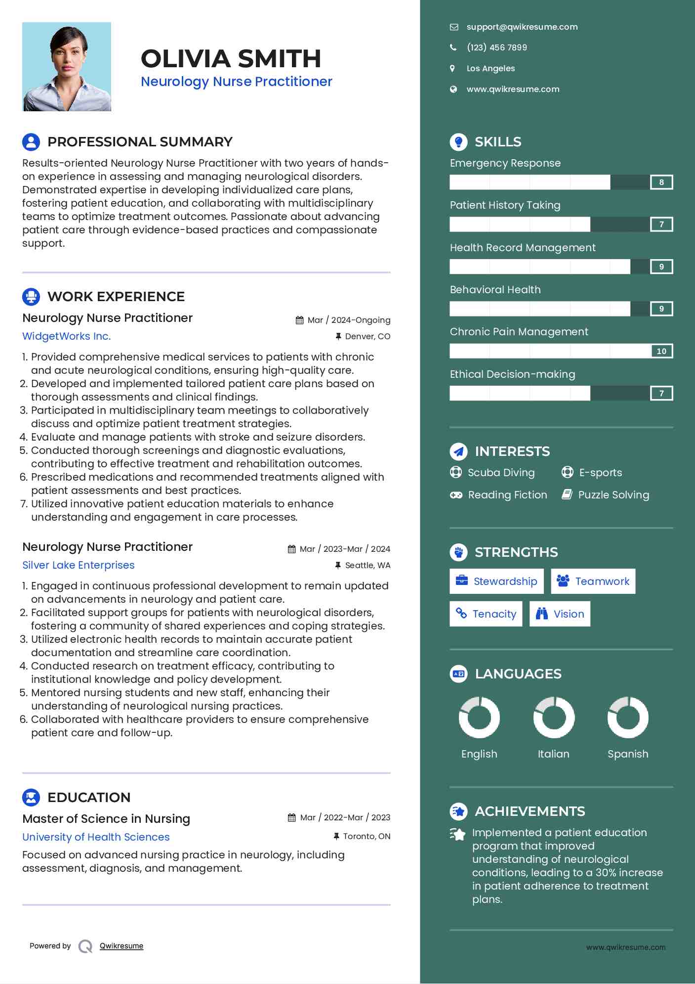 10 Neurology Nurse Practitioner Resume Samples And Templates For 2025