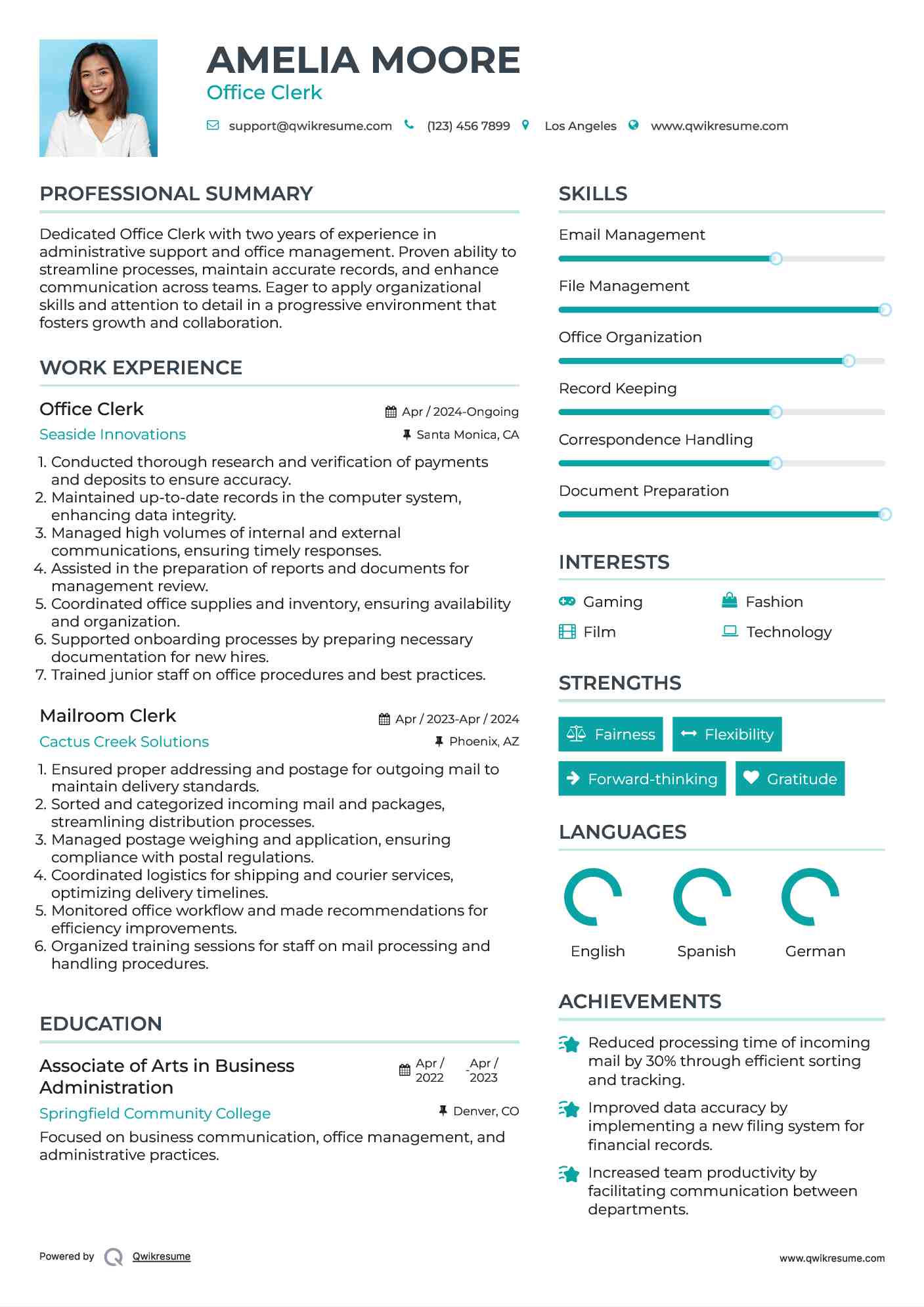 10+ Office Clerk Resume Samples & Templates For 2025