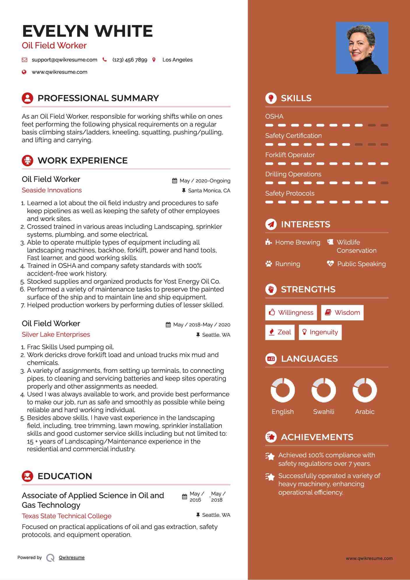 Oil Field Resume Templates Bombjrgpx