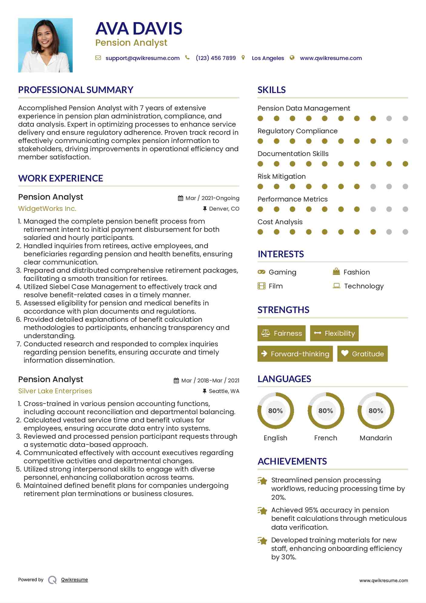 Pension Analyst Resume Samples QwikResume Pension Analyst Resume Samples QwikResume
