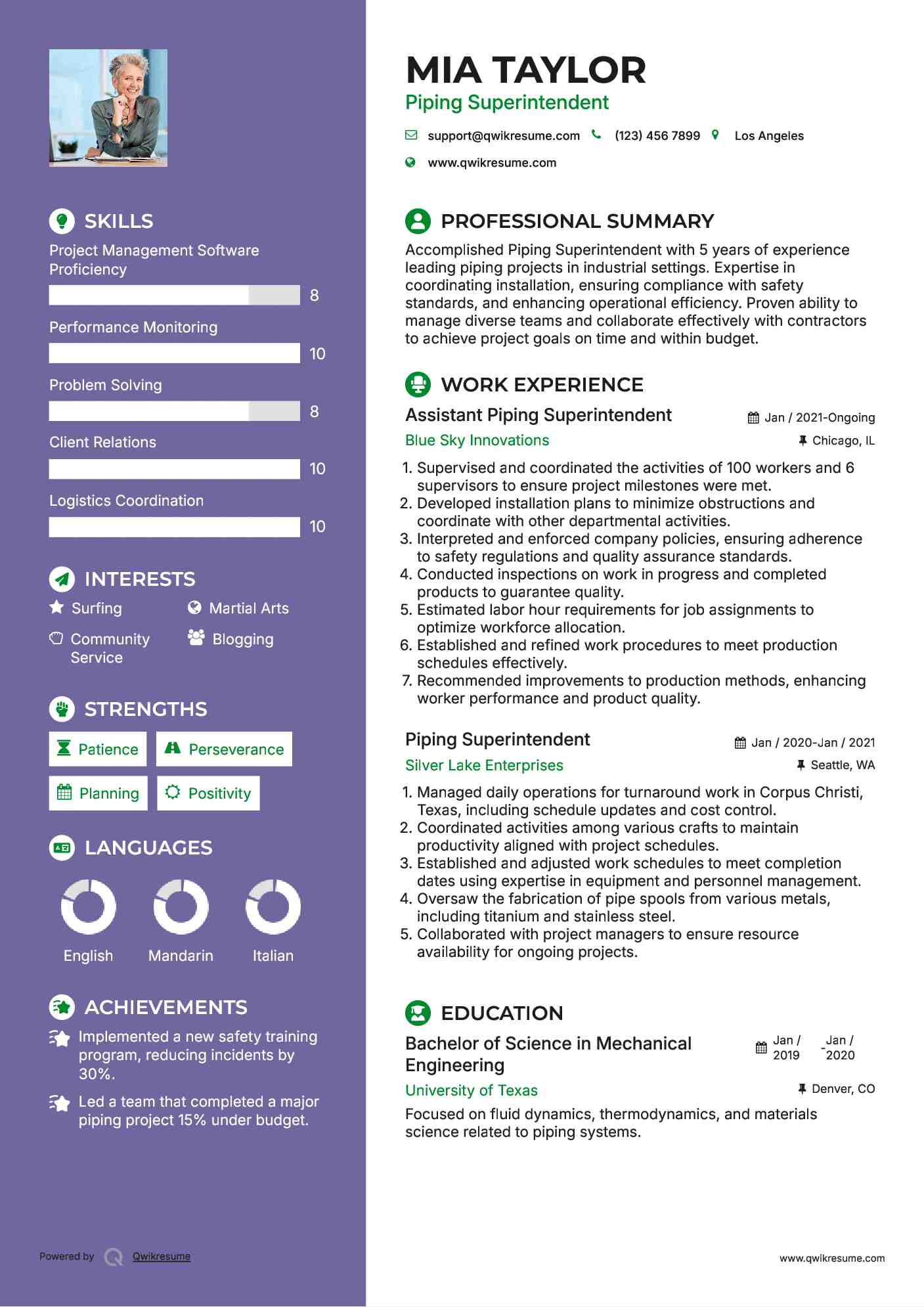 Construction Supervisor Resume Construction Supervisor Resume