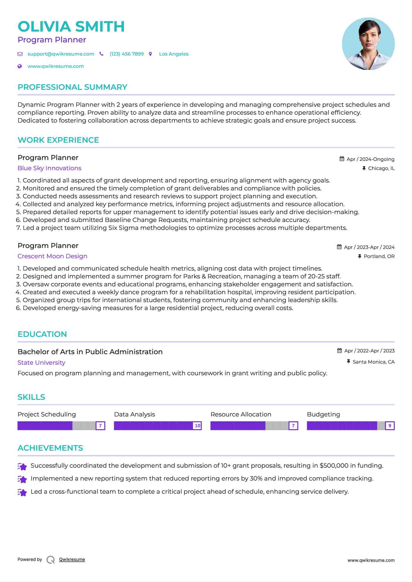 Program Planner Resume Samples QwikResume Program Planner Resume Samples QwikResume