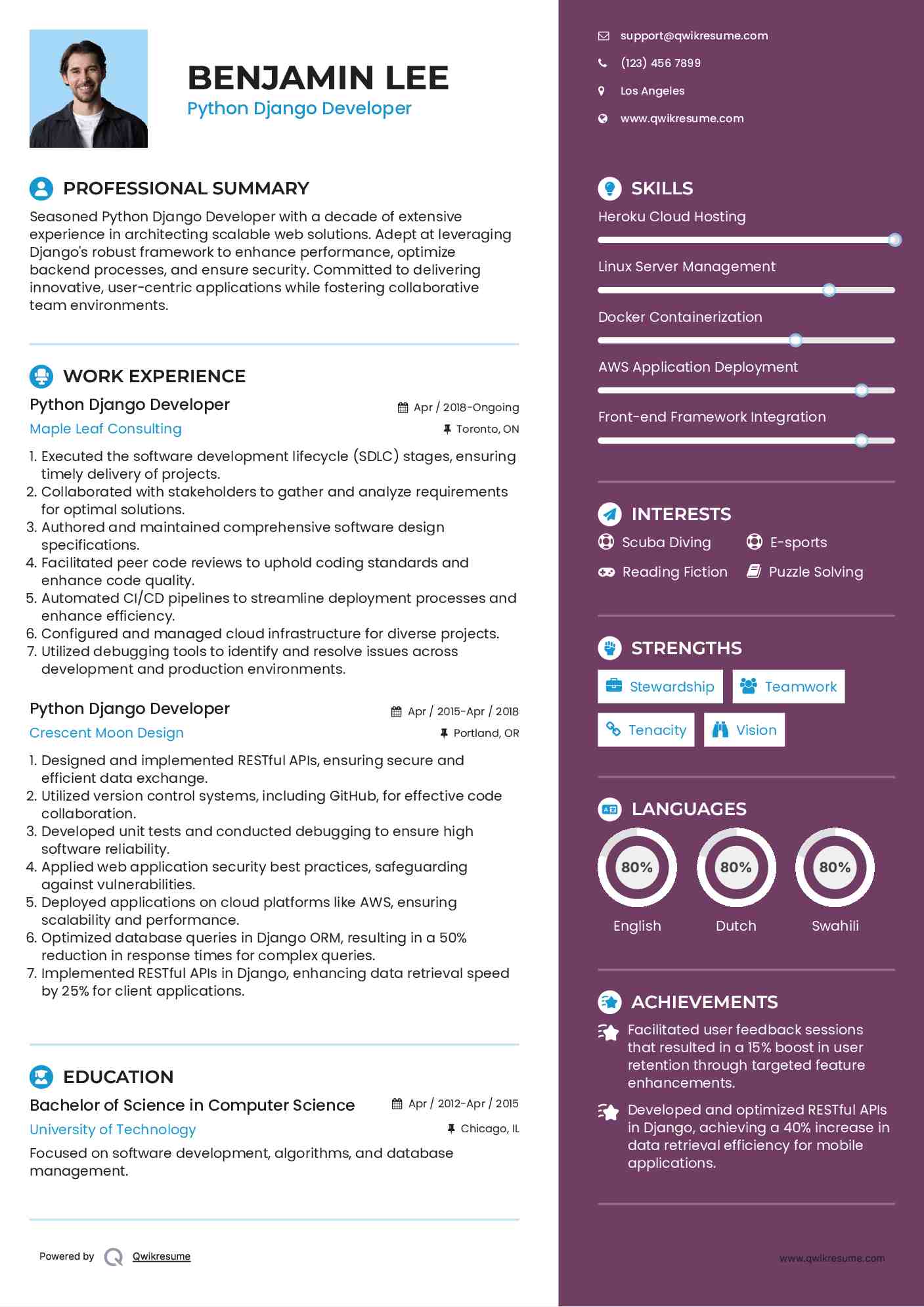 10+ Python Django Developer Resume Samples & Templates for 2025 10+ Python Django Developer Resume Samples & Templates for 2025