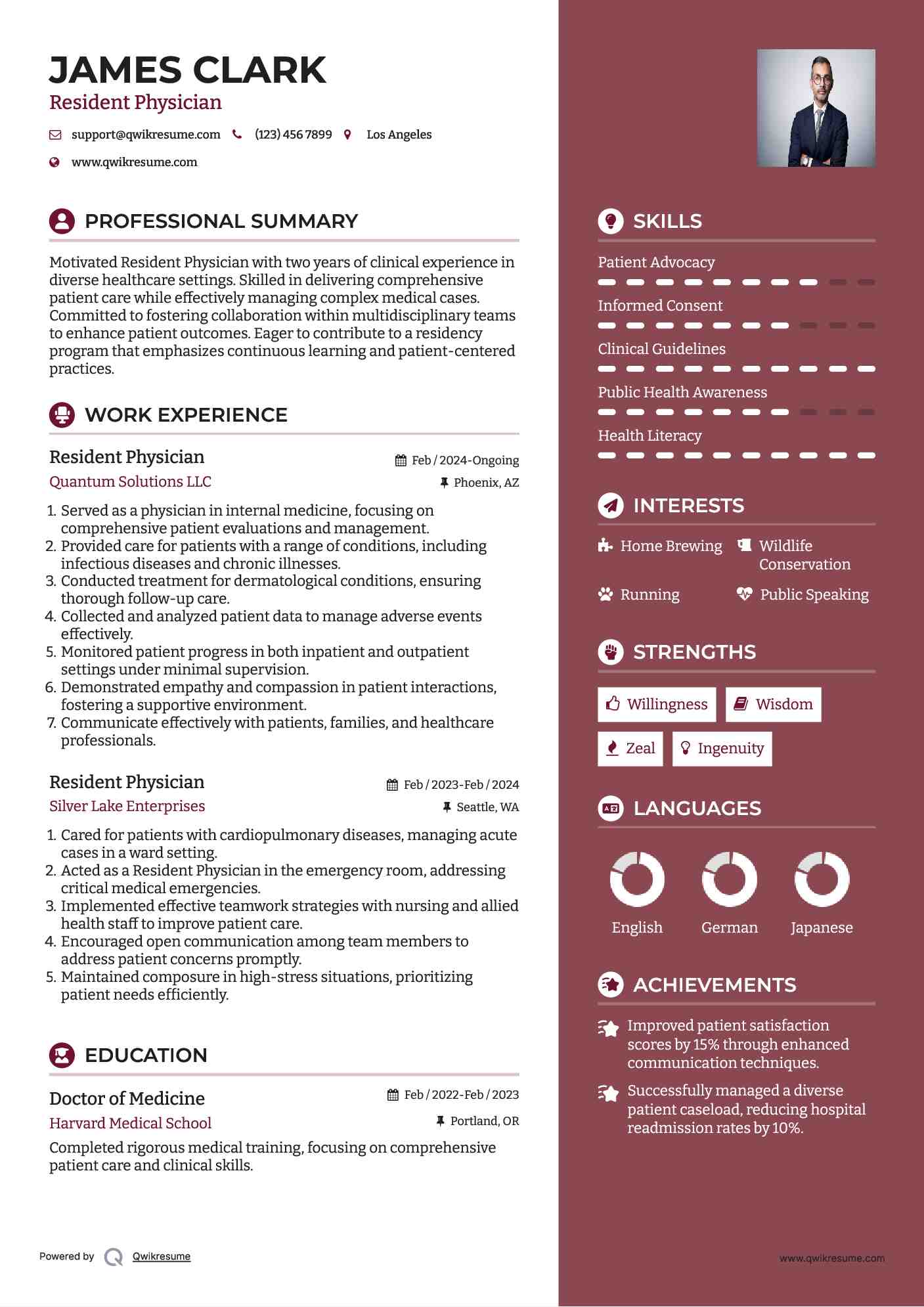 Resident Physician Resume Samples QwikResume Resident Physician Resume Samples QwikResume