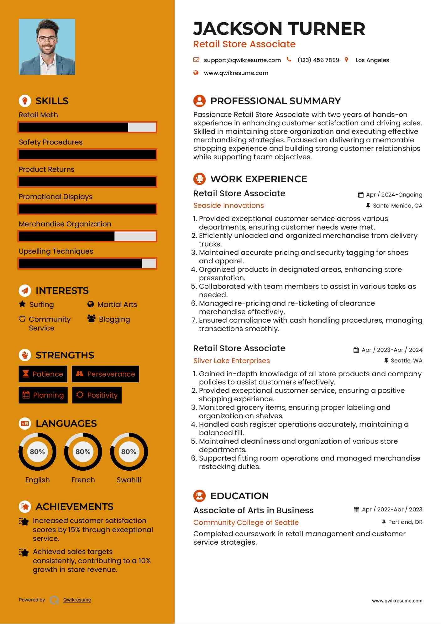 Retail Store Associate Resume Samples QwikResume retail-store-associate-resume-samples-qwikresume