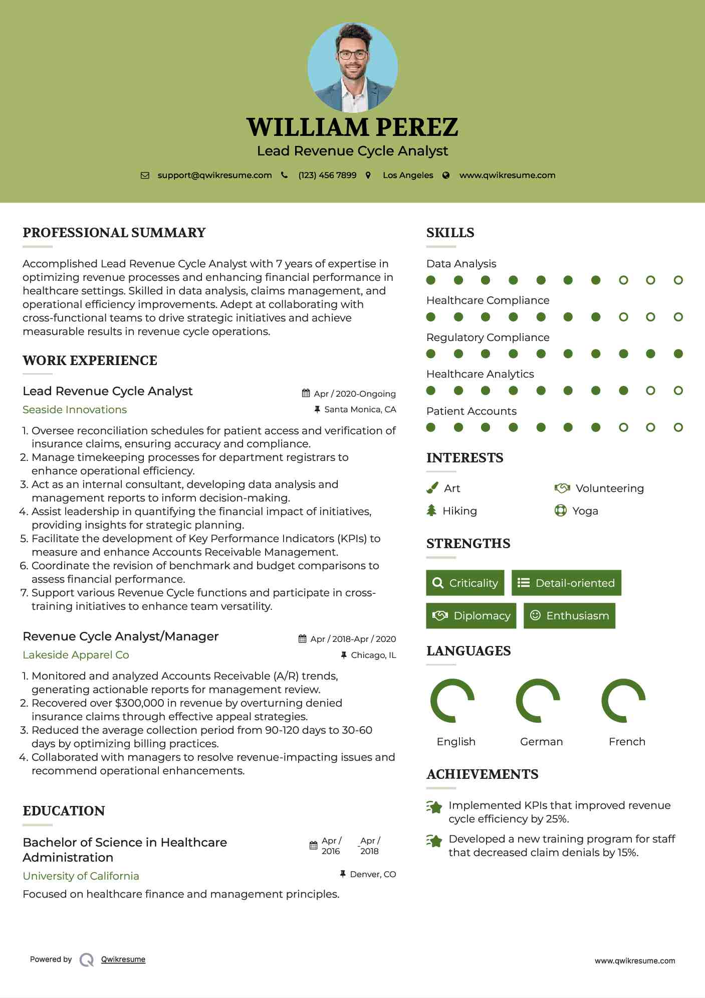 Revenue Cycle Analyst Resume Samples QwikResume revenue-cycle-analyst-resume-samples-qwikresume