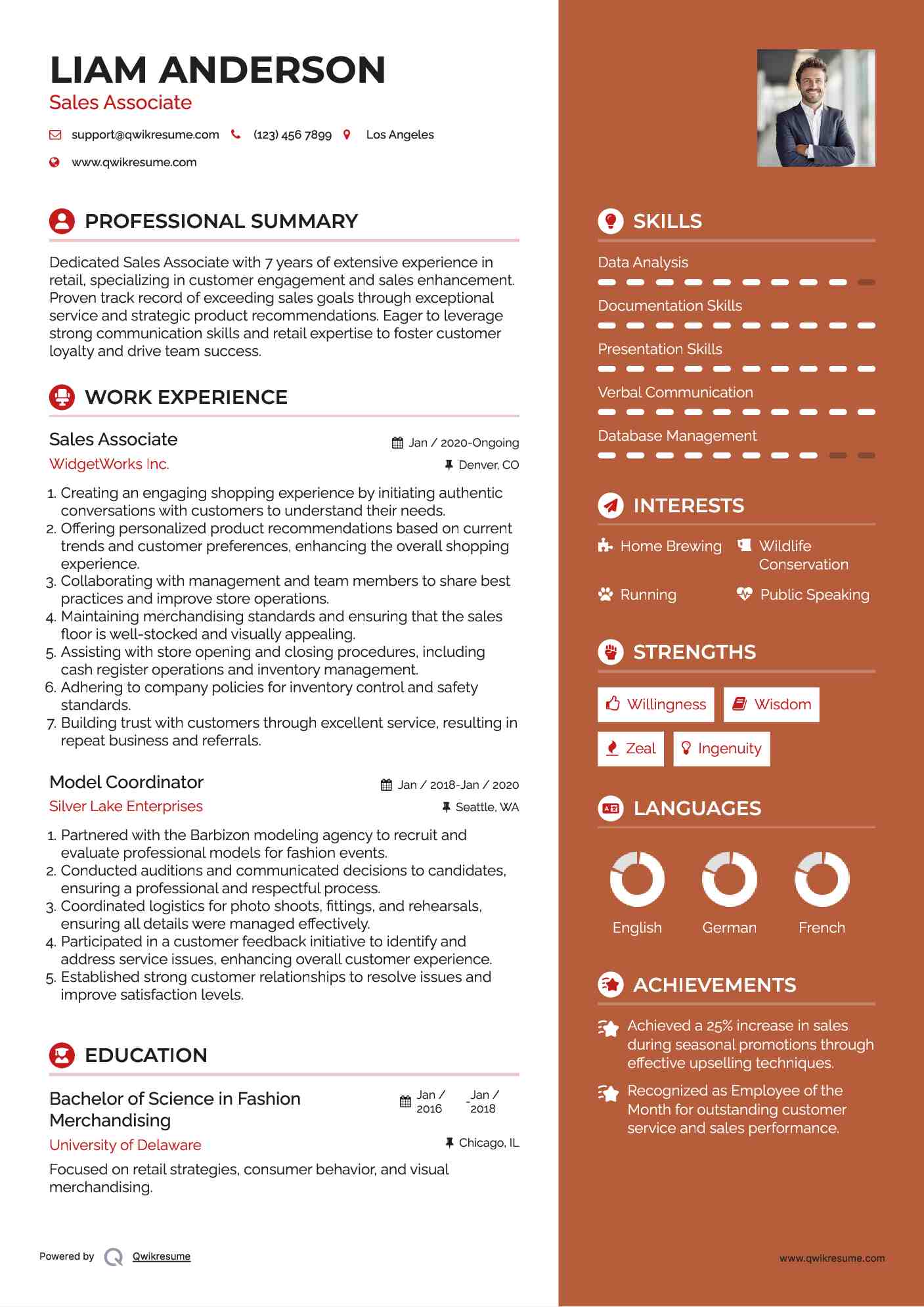 Sales Associate Resume Samples QwikResume