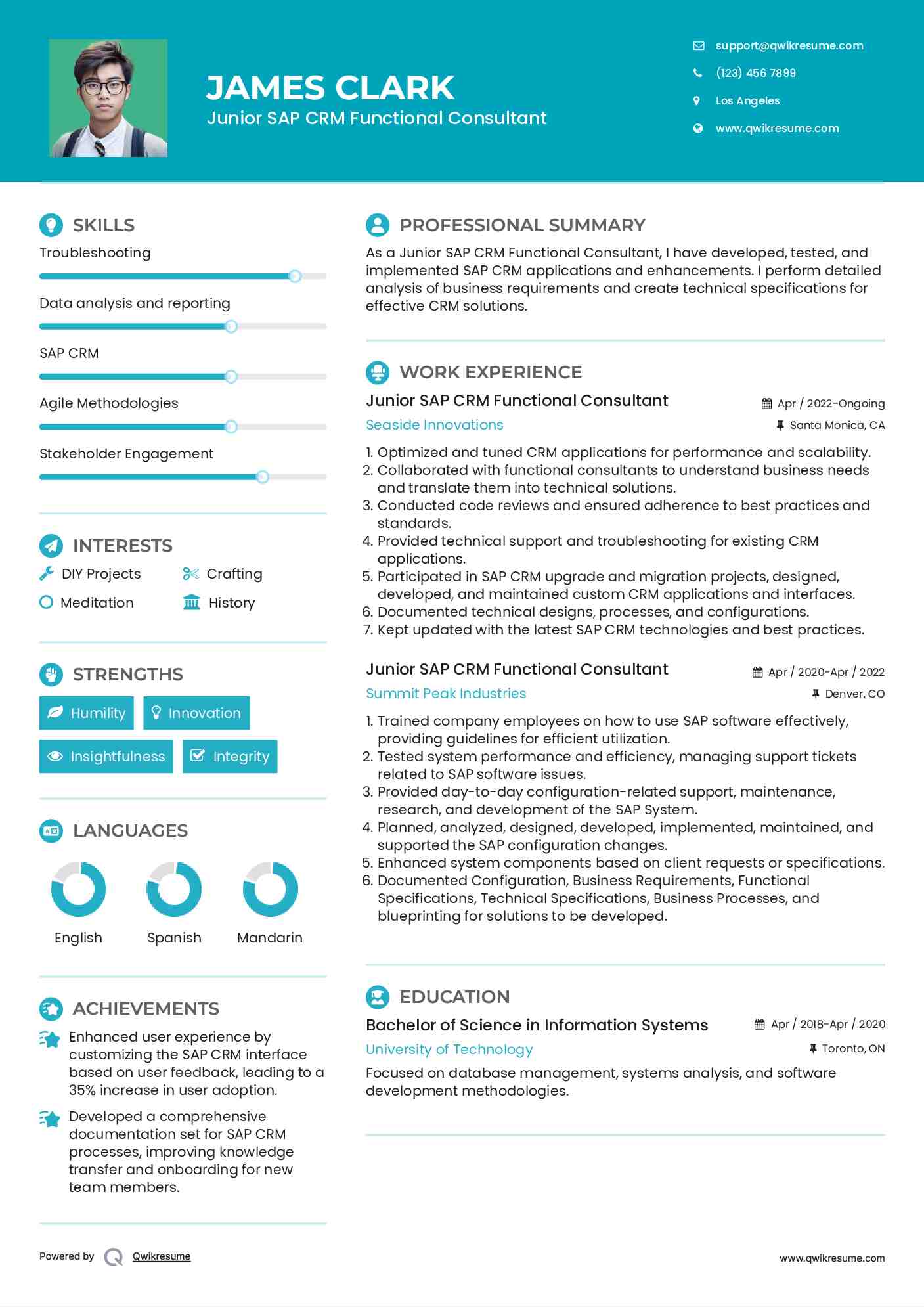 10 Sap Crm Functional Consultant Resume Samples And Templates For 2025