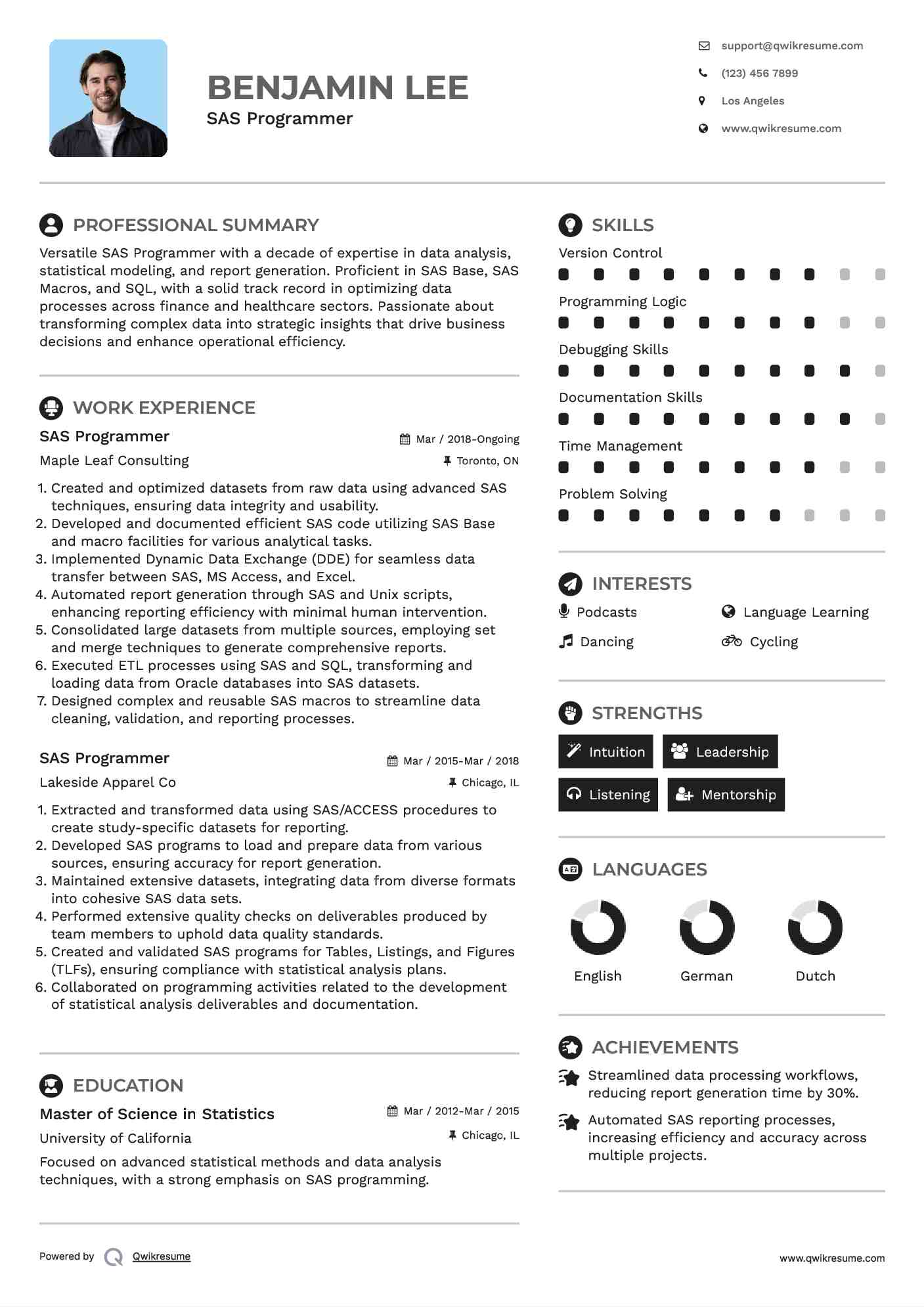 SAS Programmer Resume Samples QwikResume SAS Programmer Resume Samples QwikResume