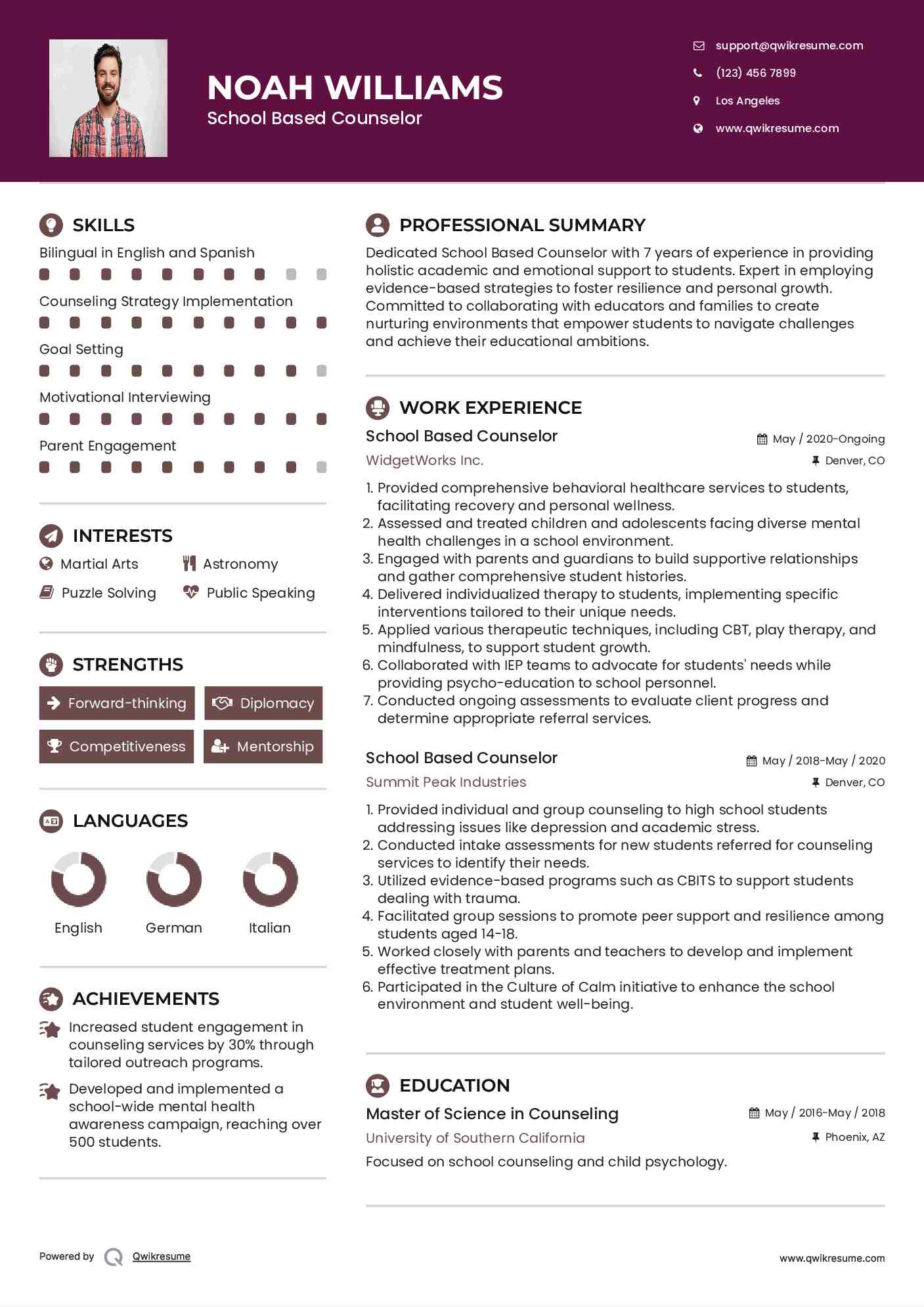 10+ School Counselor Resume Samples & Templates for 2025