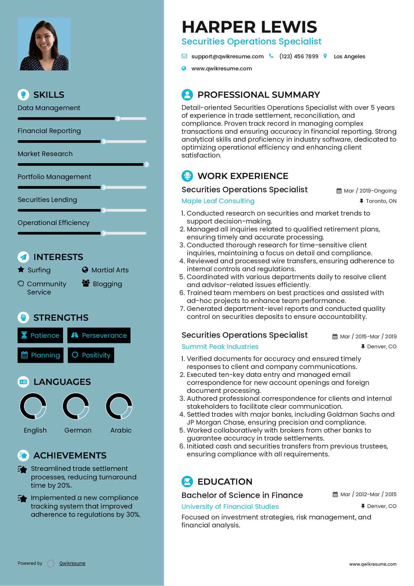 Securities Operations Specialist Resume Samples QwikResume securities-operations-specialist-resume-samples-qwikresume
