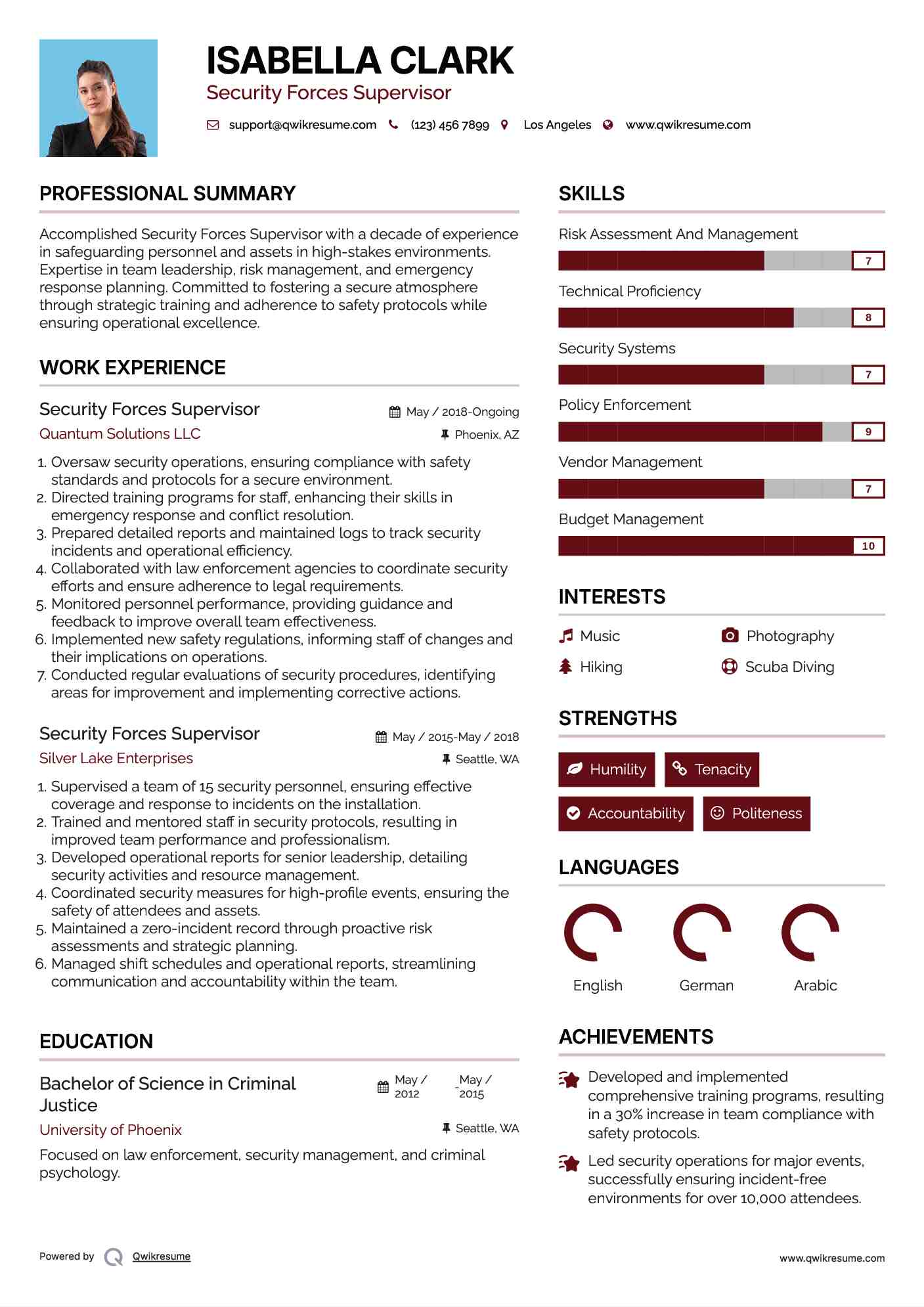 10+ Security Supervisor Resume Samples & Templates for 2025