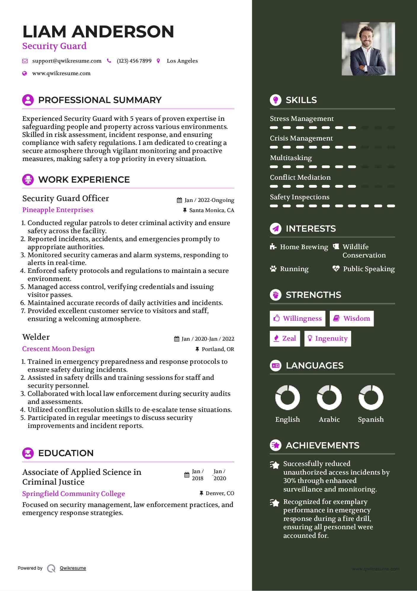 Security Guard Resume Example TUTORE ORG Master Of Documents