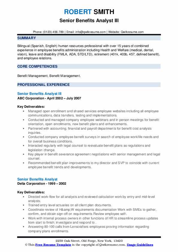 Senior Benefits Analyst Resume Samples QwikResume Senior Benefits Analyst Resume Samples QwikResume