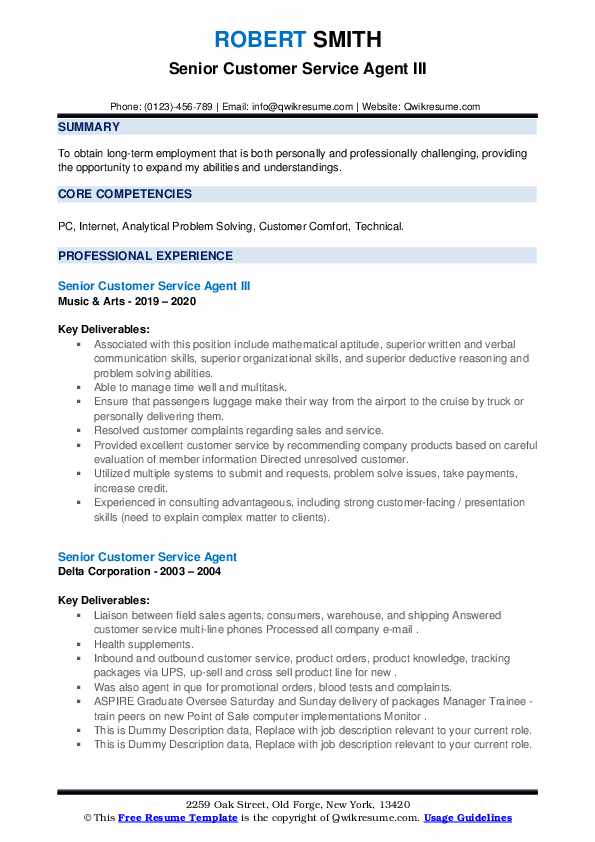 Senior Customer Service Agent Resume Samples QwikResume senior-customer-service-agent-resume-samples-qwikresume