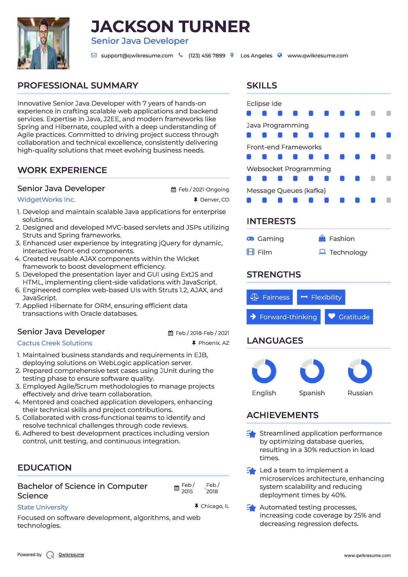 Roles And Responsibilities Of Senior Java Developer In Resume