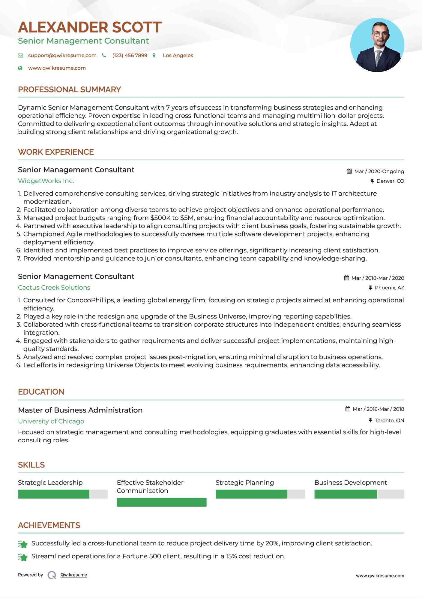 10+ Senior Management Consultant Resume Samples & Templates for 2025 10+ Senior Management Consultant Resume Samples & Templates for 2025