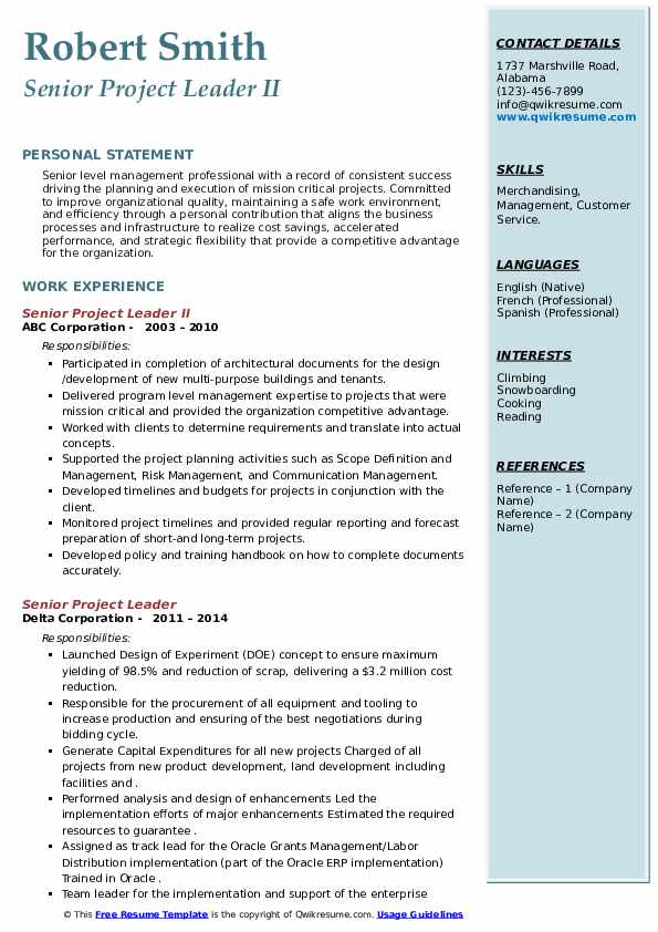 Teacher Leader Resume Example