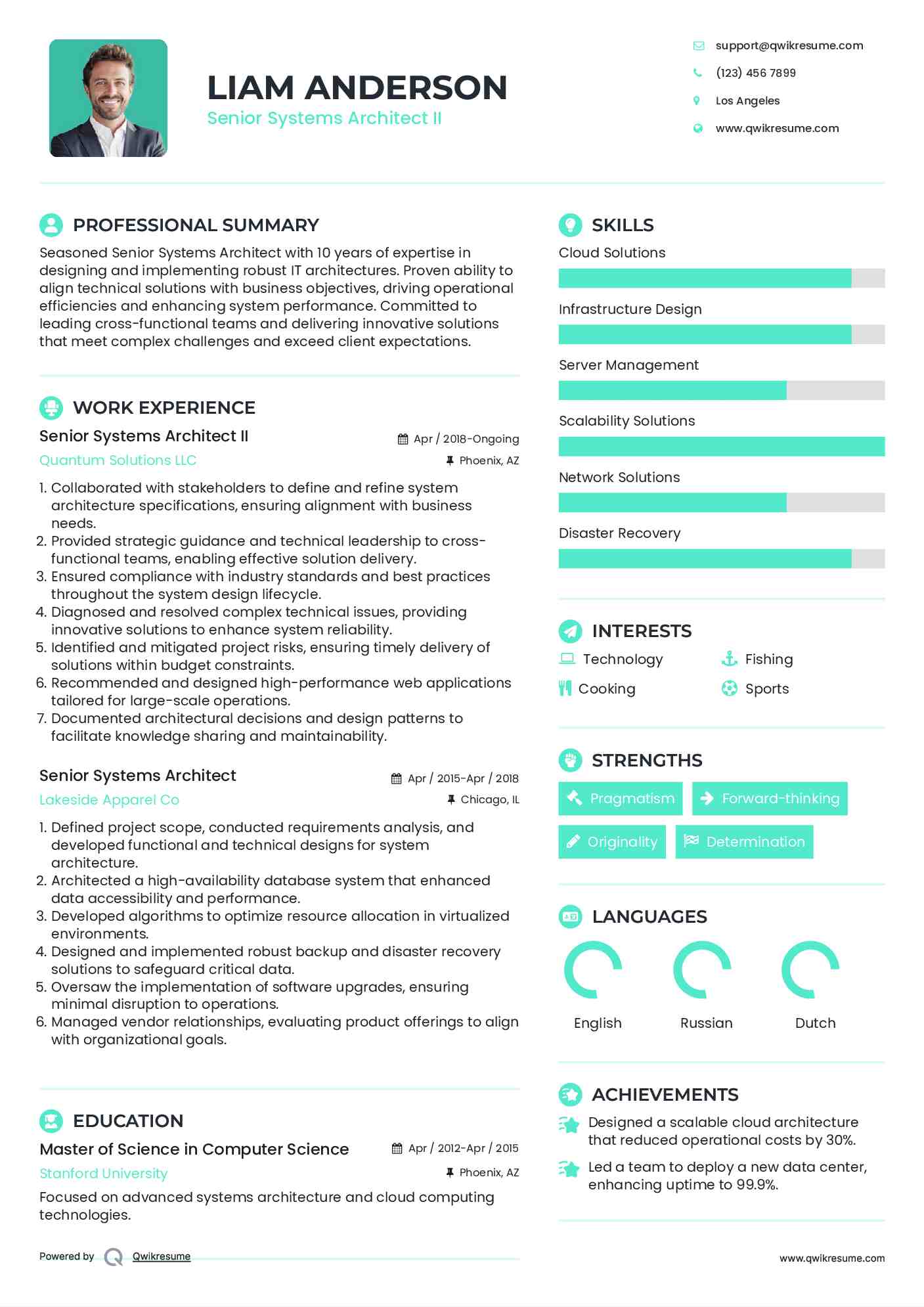 Senior Systems Architect Resume Samples | QwikResume Senior Systems Architect Resume Samples | QwikResume