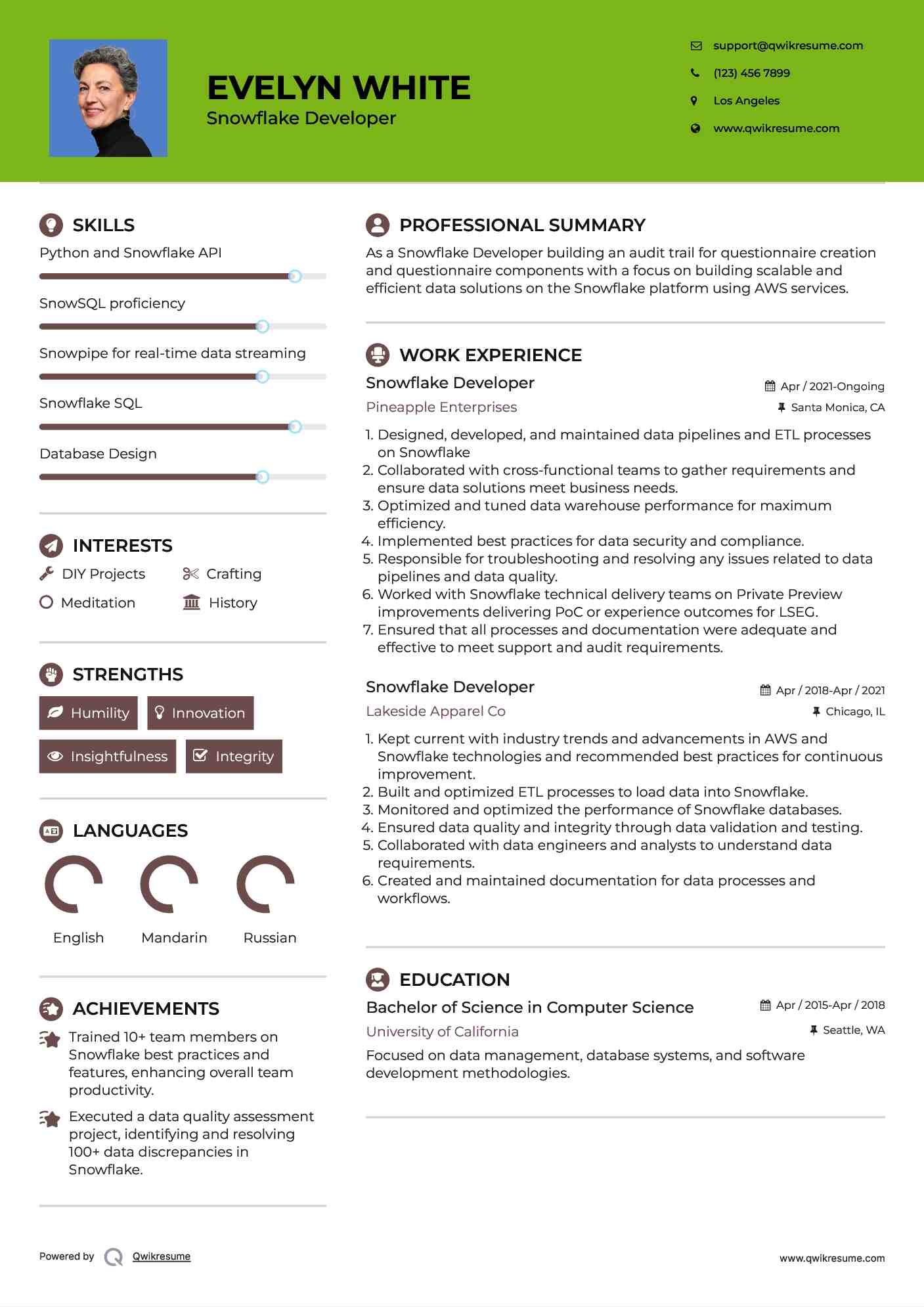 10 Snowflake Developer Resume Samples And Templates For 2025 