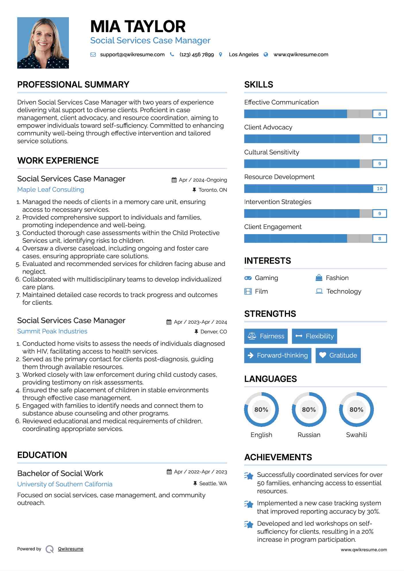 Social Services Case Manager Resume Samples QwikResume Social Services Case Manager Resume Samples QwikResume