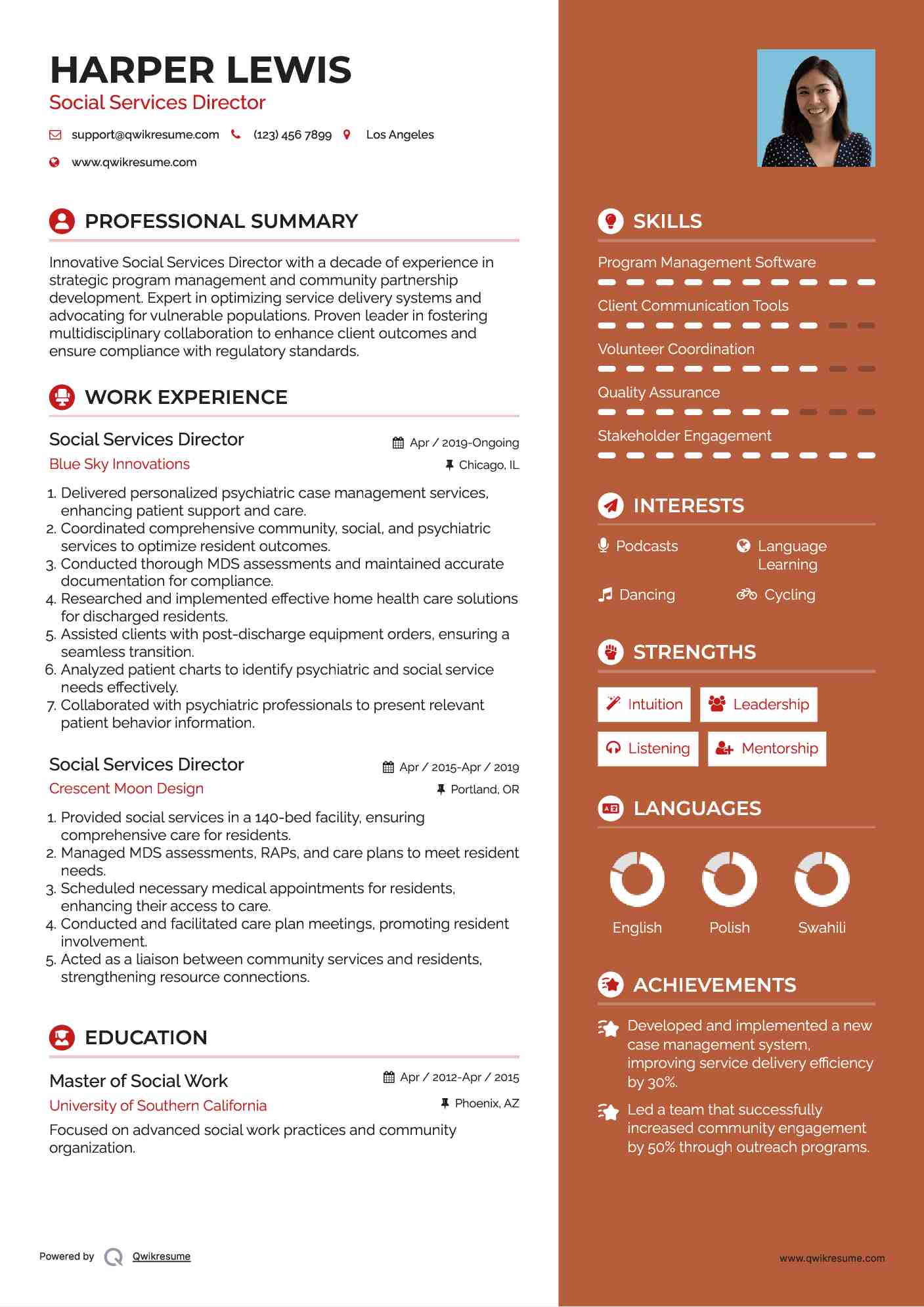 25 Social Services Resume Samples Pictures Rnx Business