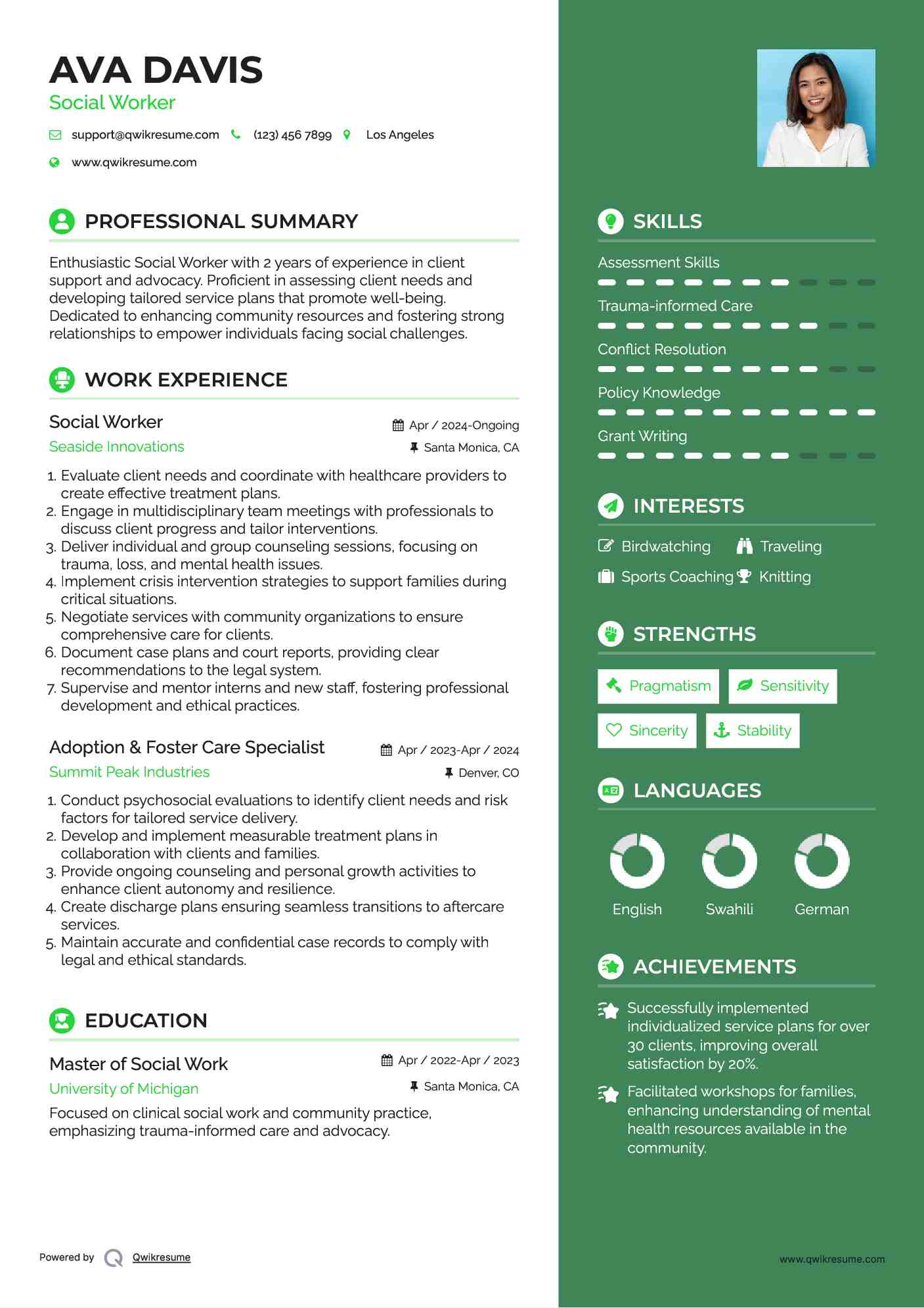 View Social Work Resume Skills Most Popular Wajo