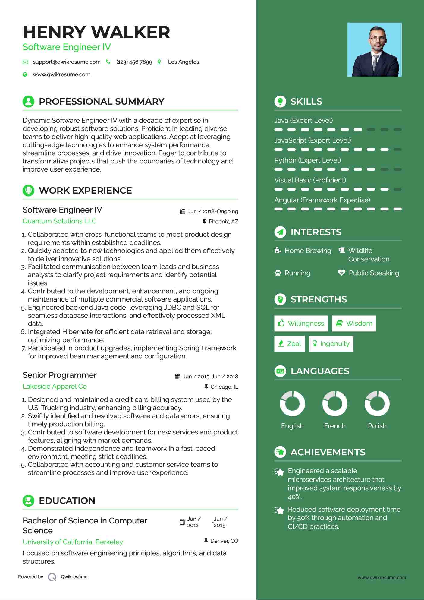 Sample Software Engineer Resume 8 Examples In Word PDF Resume 