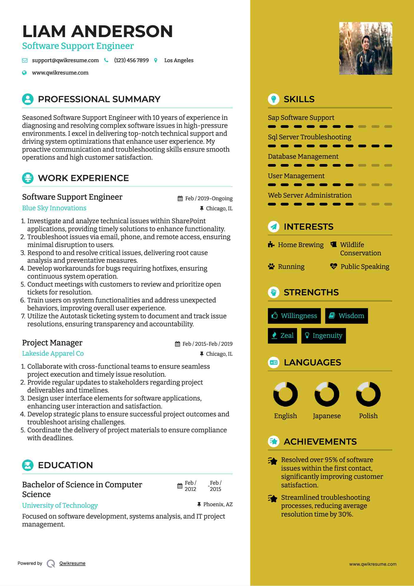 Software Applications Engineer Resume September 2021