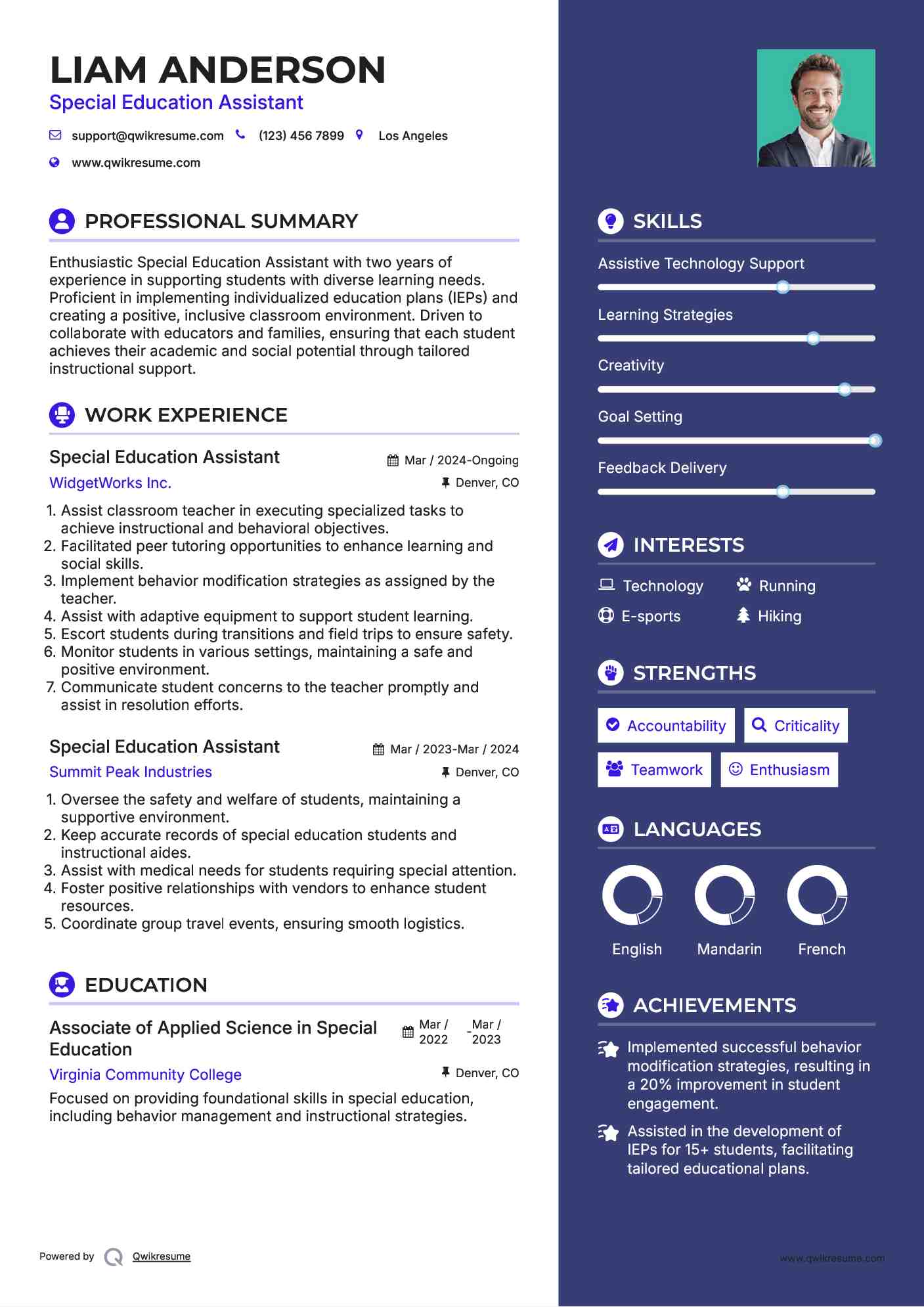 Special Education Teacher Resume Template Free Education Teacher