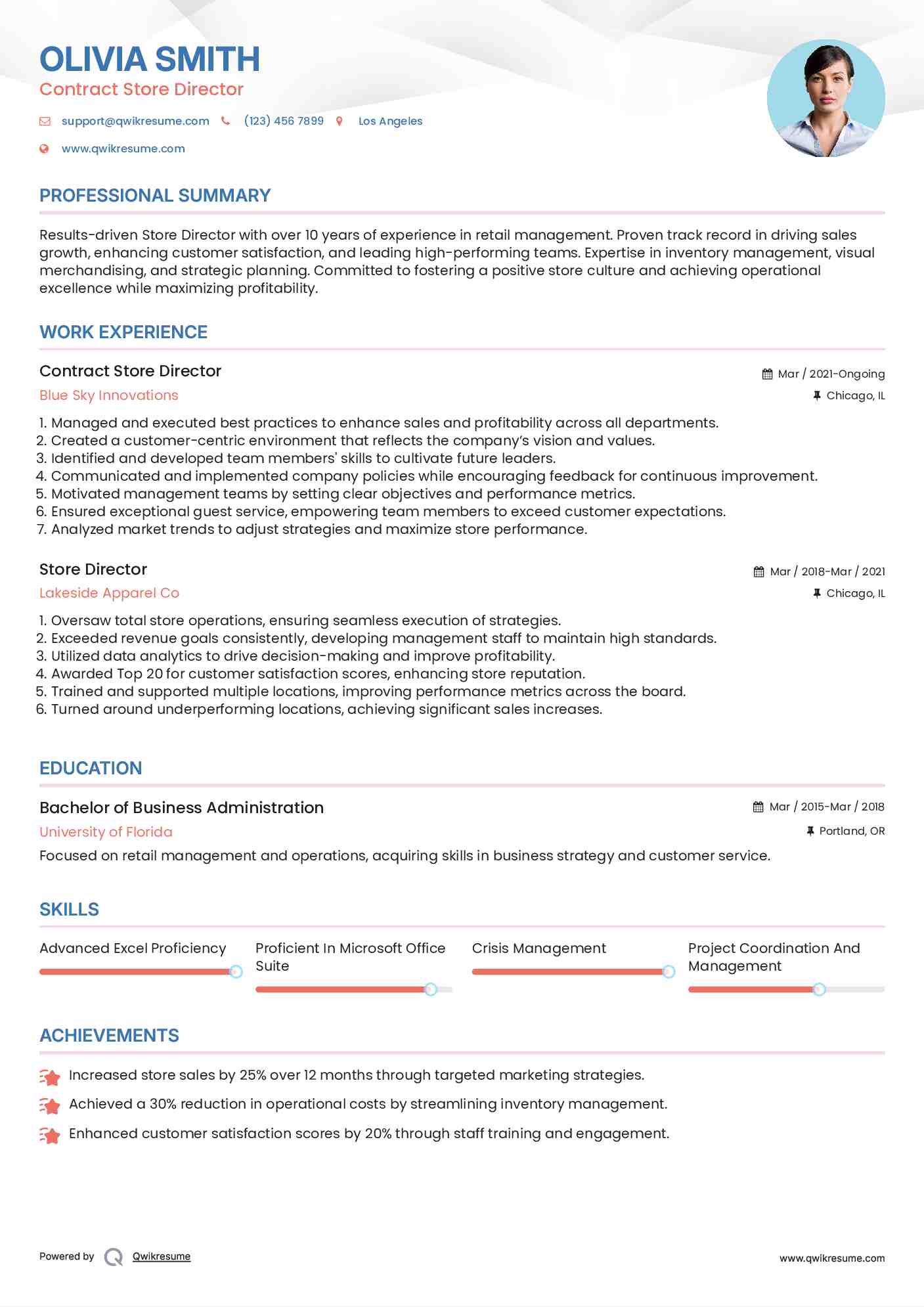 10+ Store Director Resume Samples & Templates for 2025