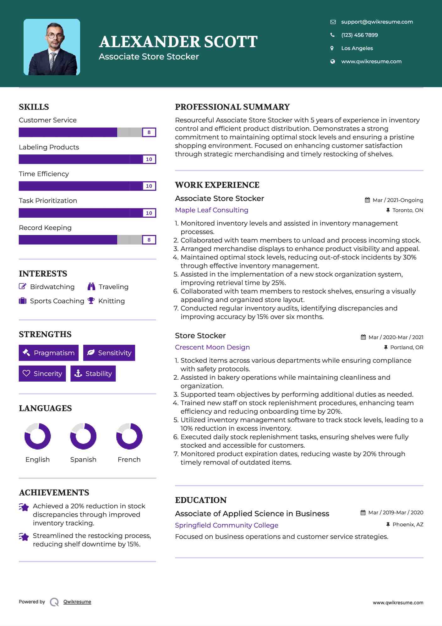 store-stocker-resume-samples-qwikresume