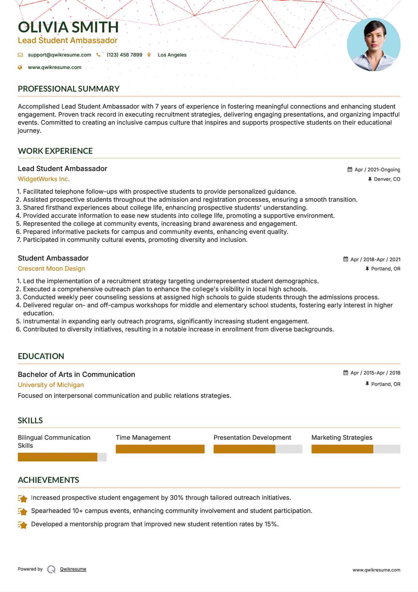Ambassador Resume Sample Ambassador Resume Sample
