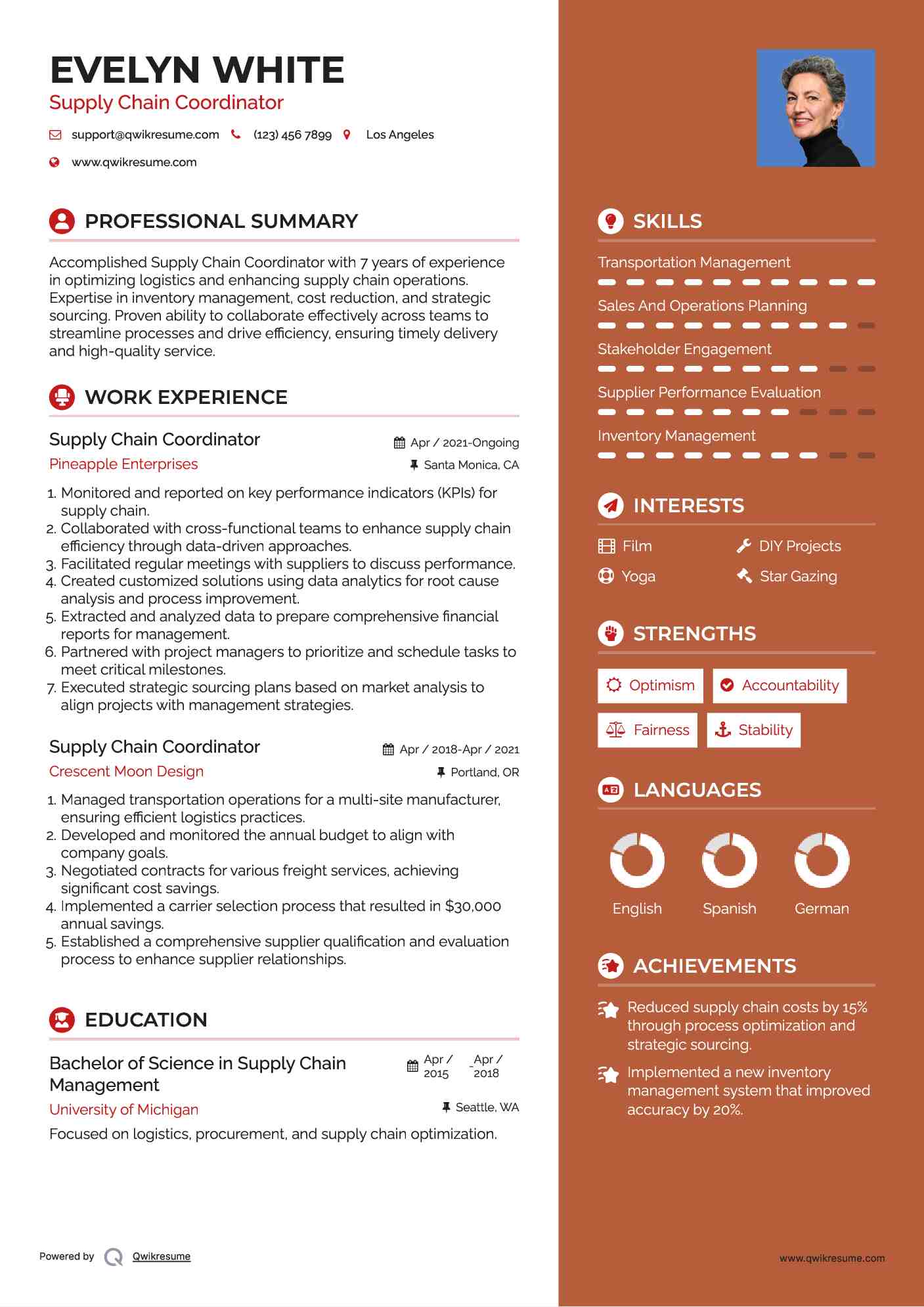 Sample Resume For Logistics And Supply Chain Management Pdf Sutajoyoa