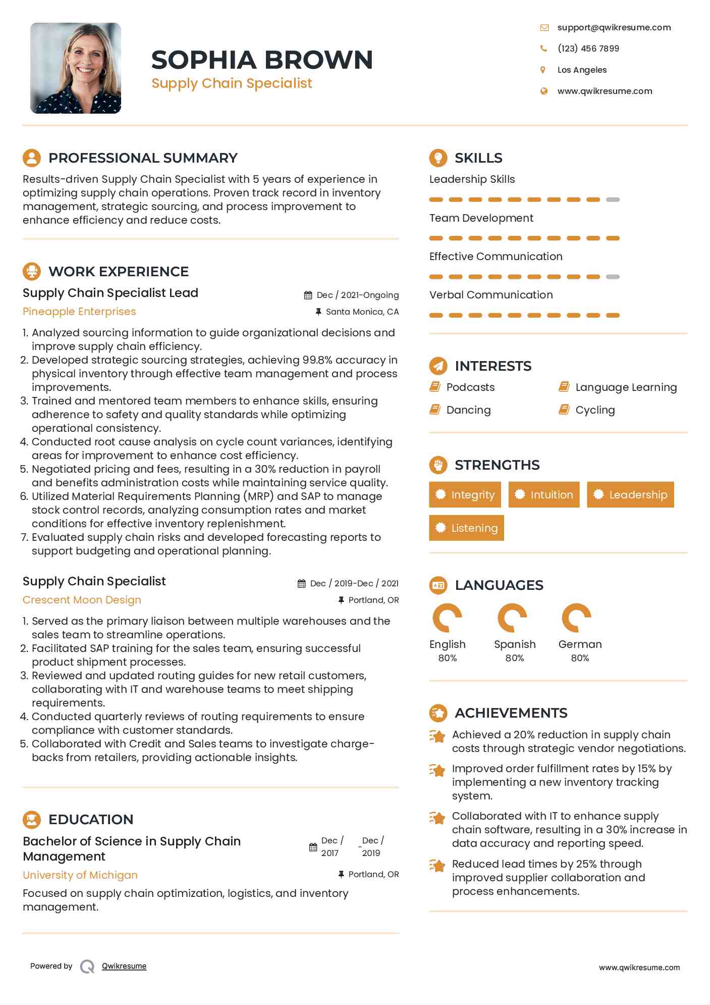 Professional Supply Chain Analyst Resume Abe Hirsch Resume 3 1
