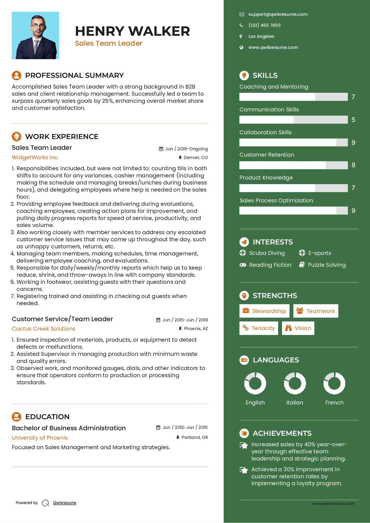 Team Leader Resume Sample Pdf Free Samples Examples Format Resume 