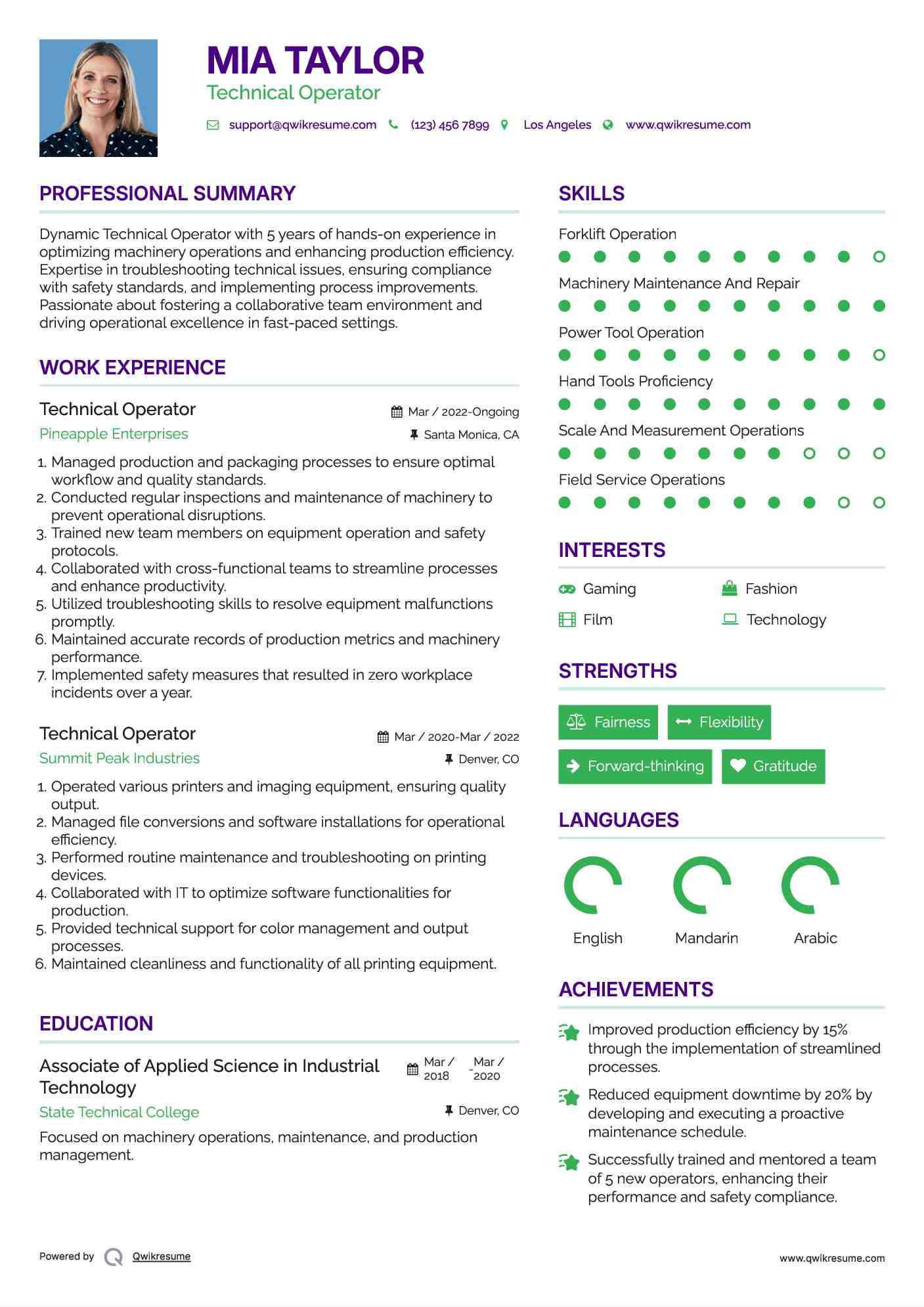 10+ Technical Operator Resume Samples & Templates for 2025