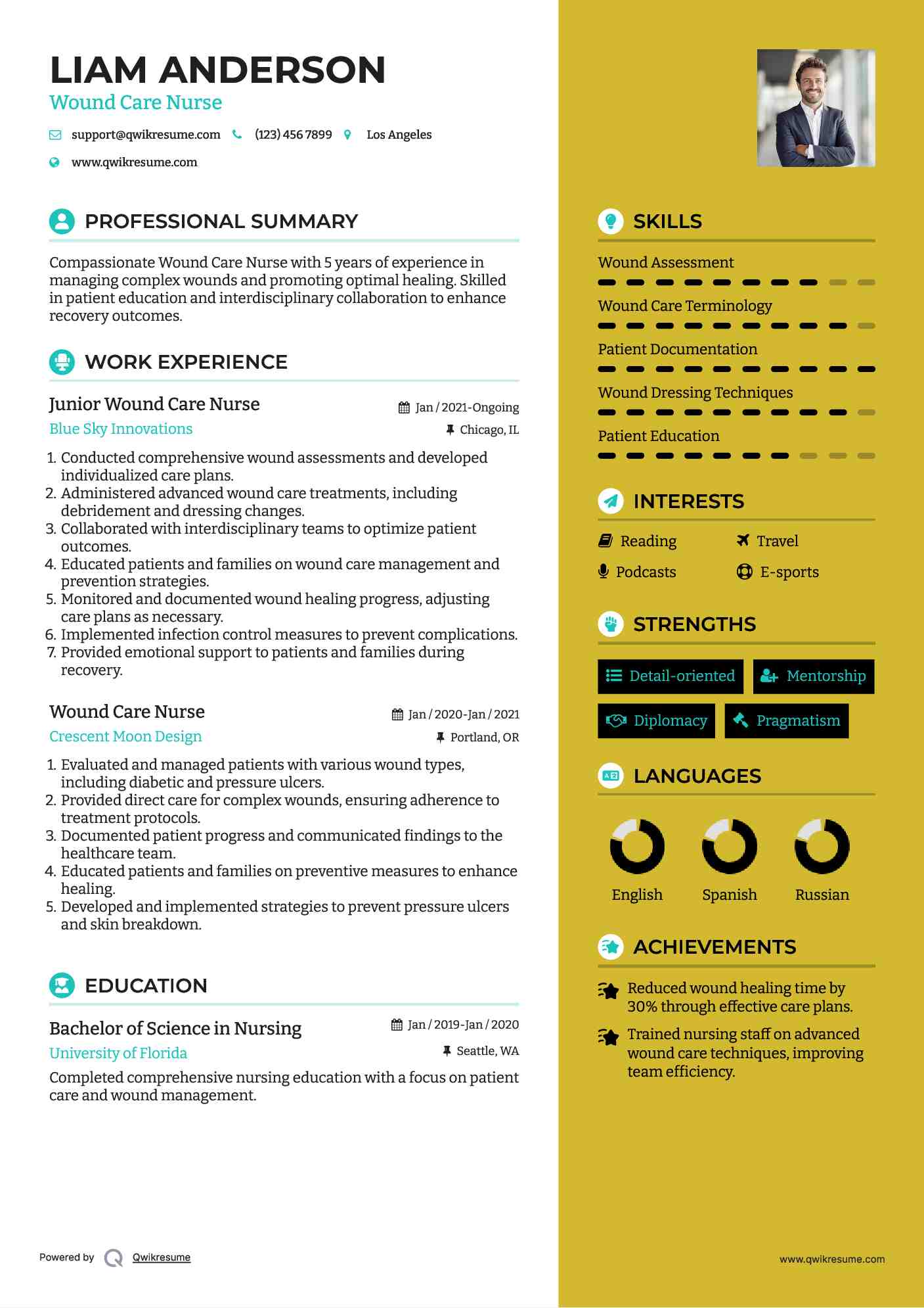 Wound Care Nurse Resume Samples QwikResume